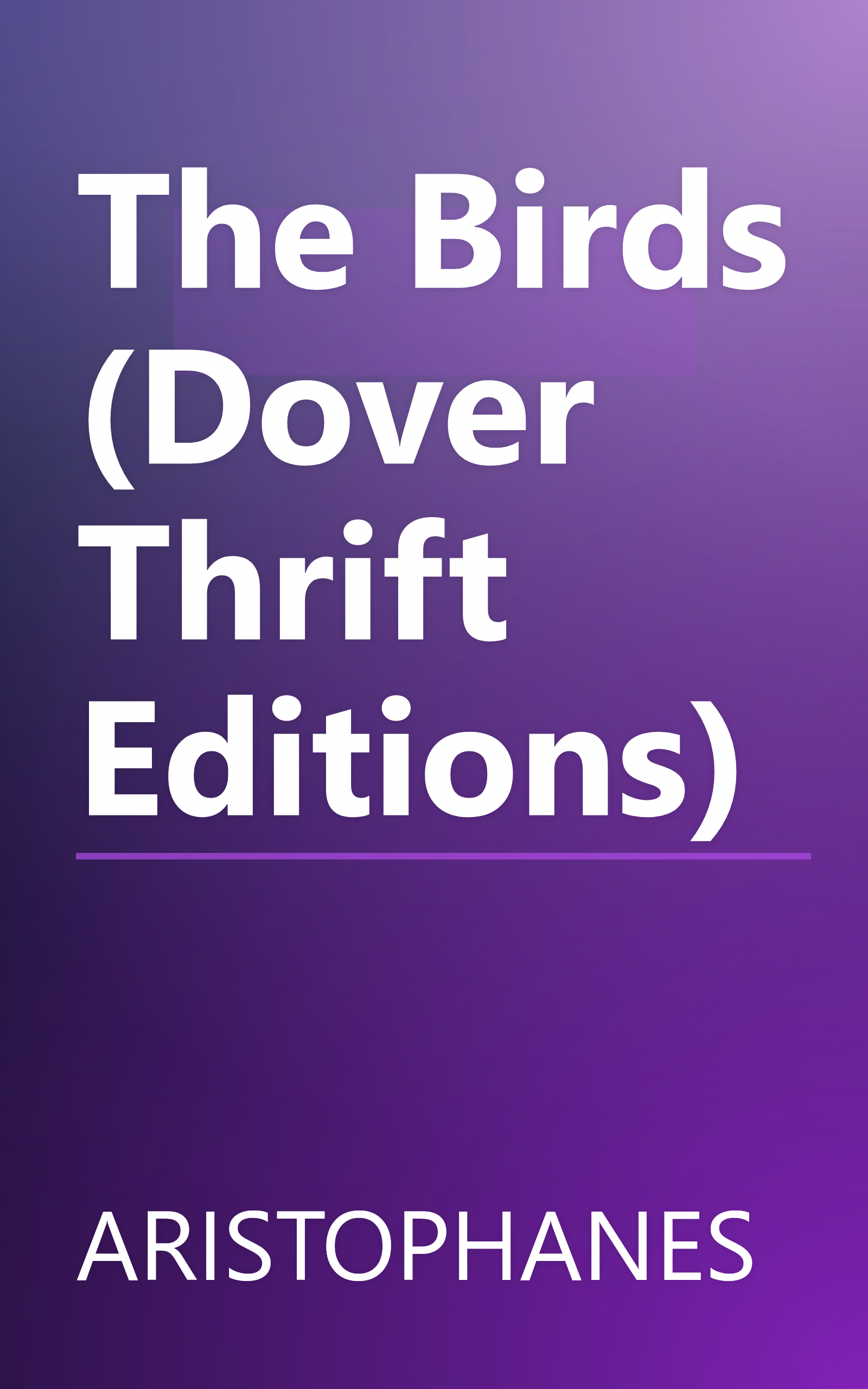 The Birds (Dover Thrift Editions) book cover