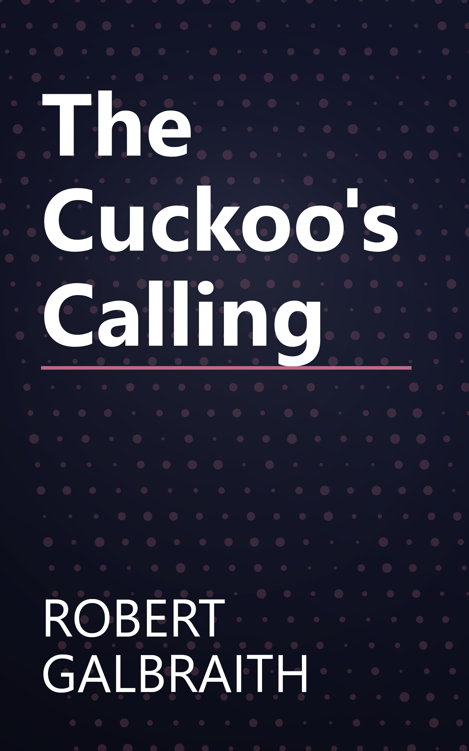 The Cuckoo's Calling book cover
