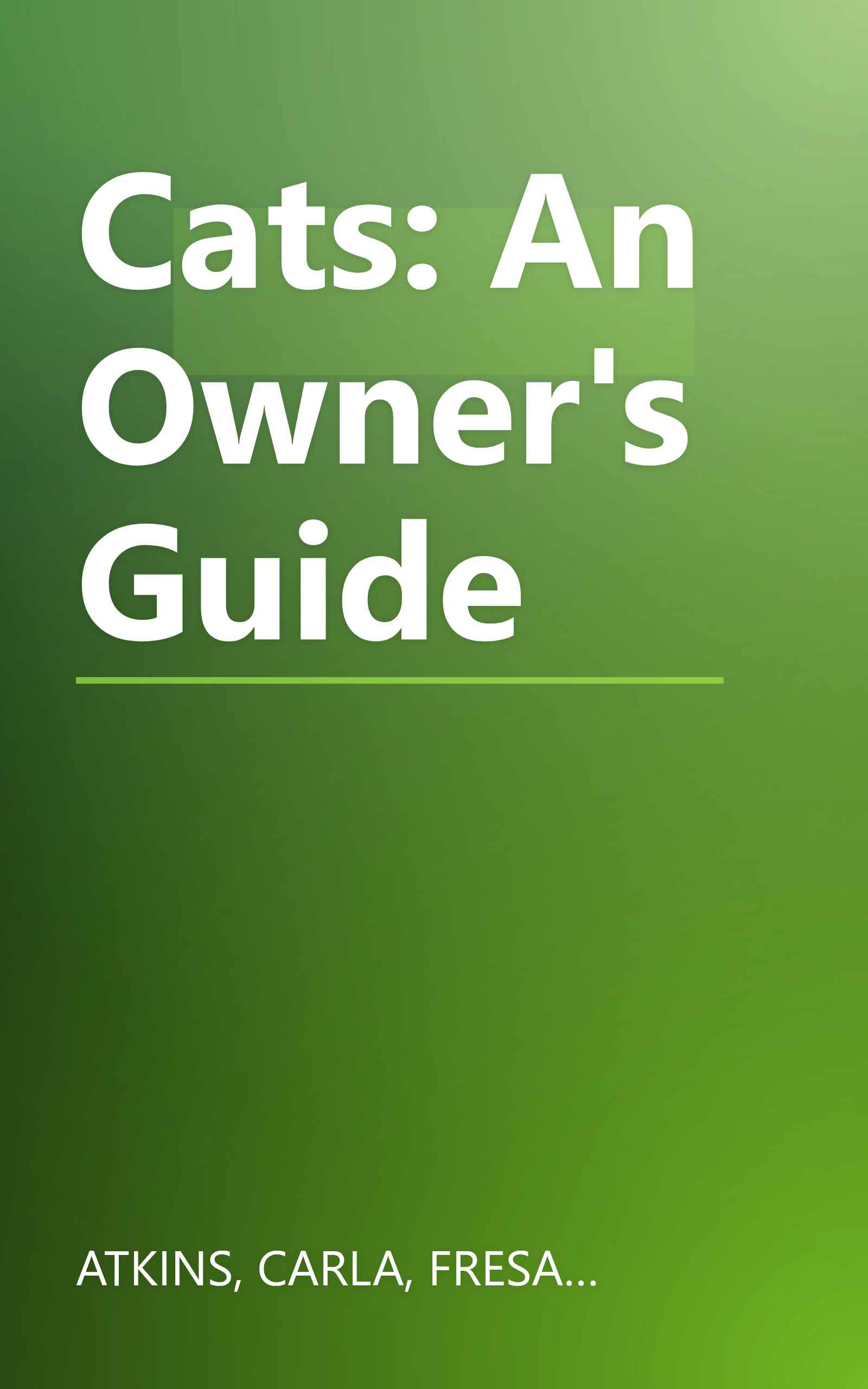 Cats: An Owner's Guide book cover