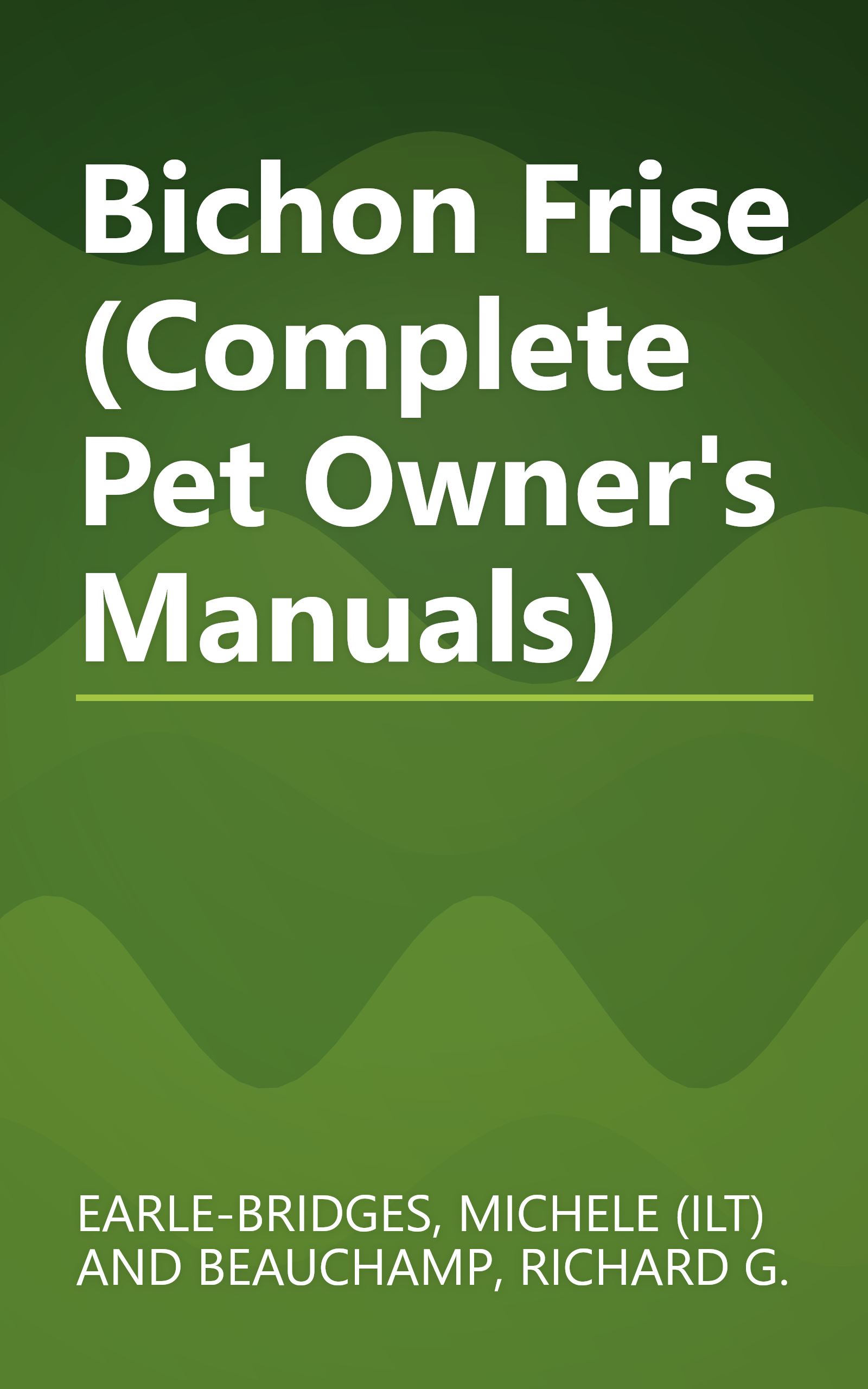 Bichon Frise (Complete Pet Owner's Manuals) book cover