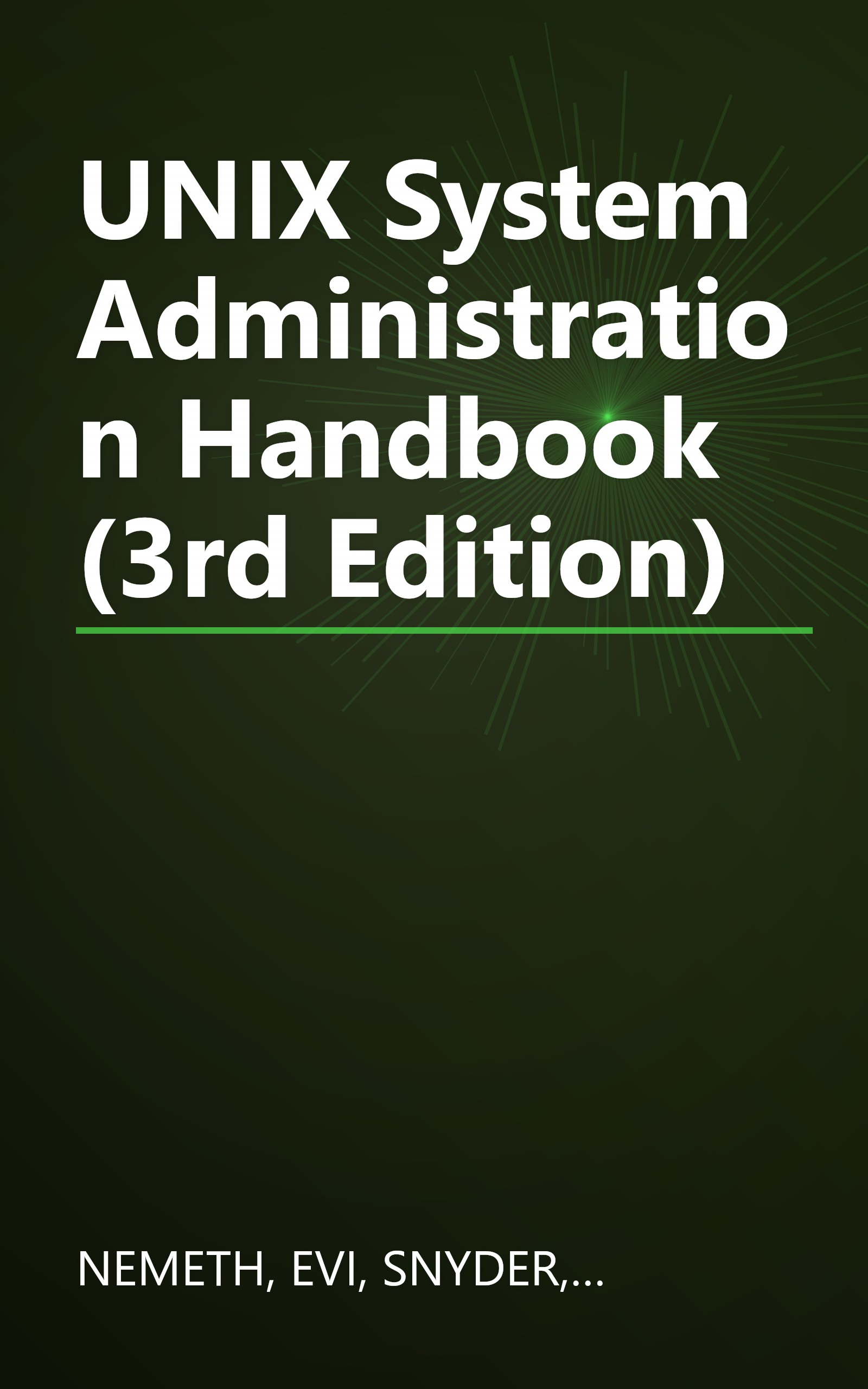 UNIX System Administration Handbook (3rd Edition) book cover