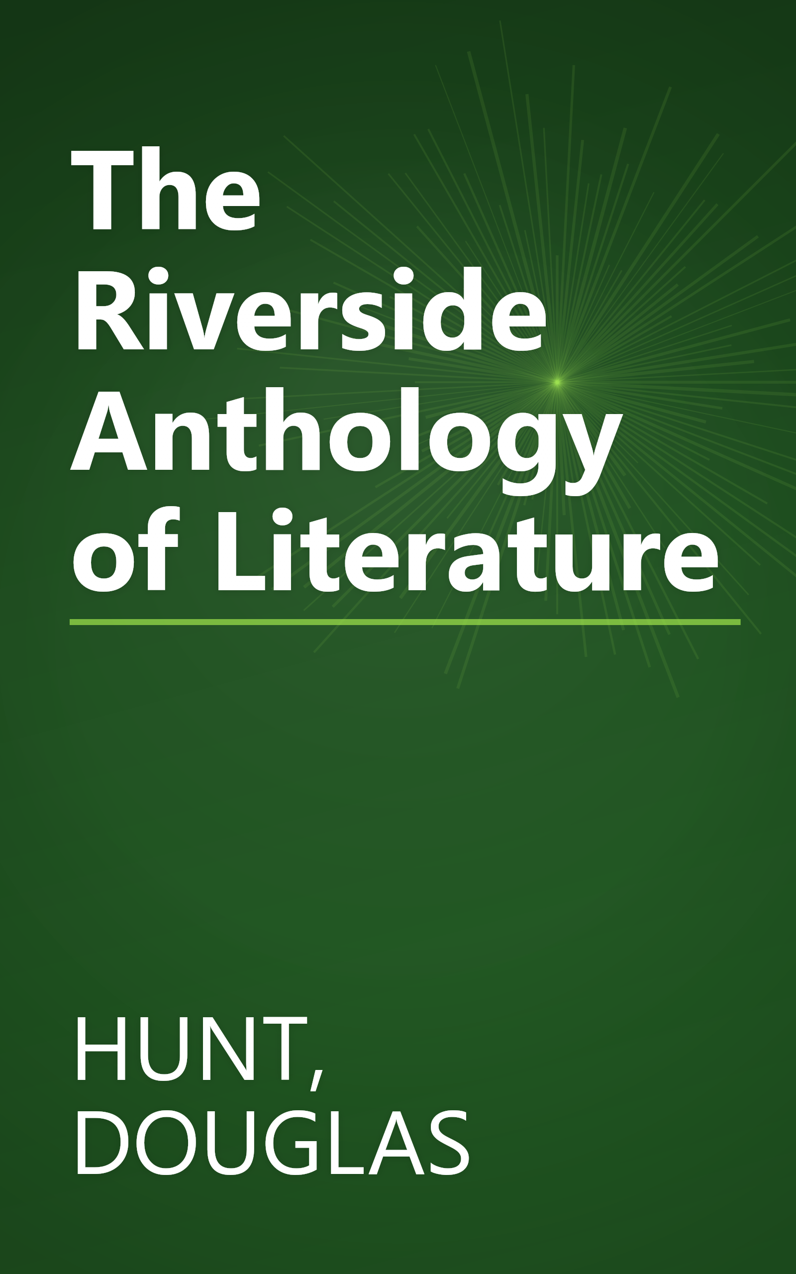 The Riverside Anthology of Literature book cover