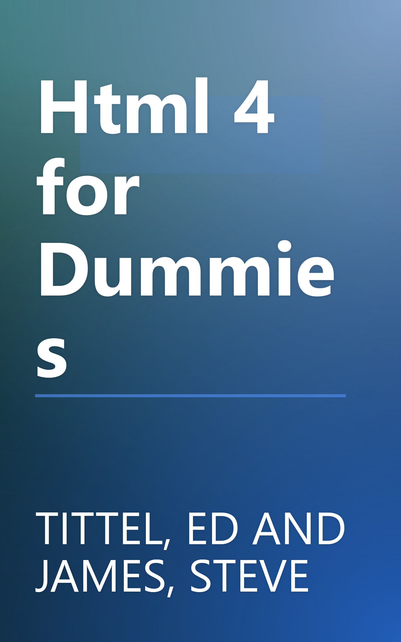 Html 4 for Dummies book cover