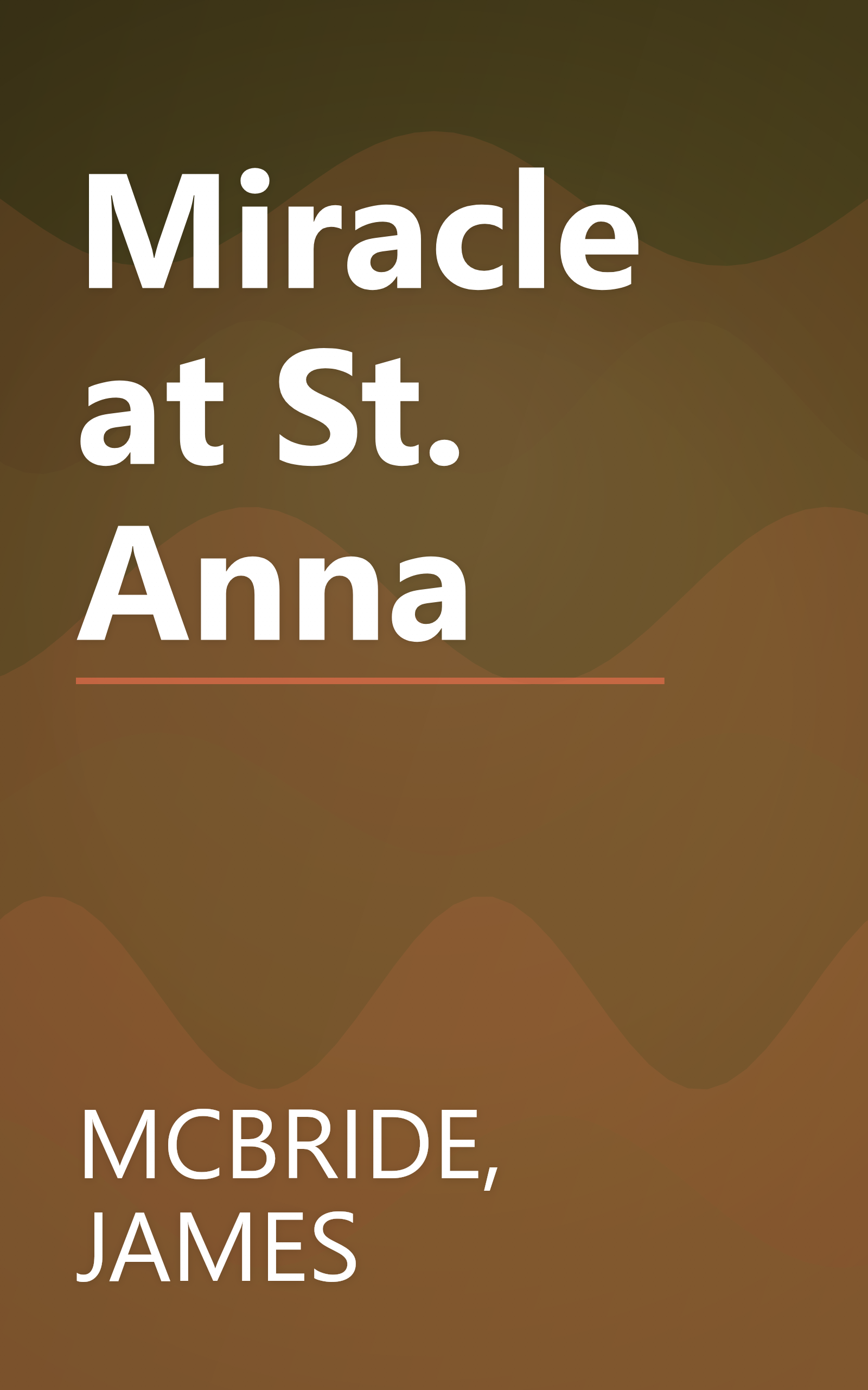 Miracle at St. Anna book cover
