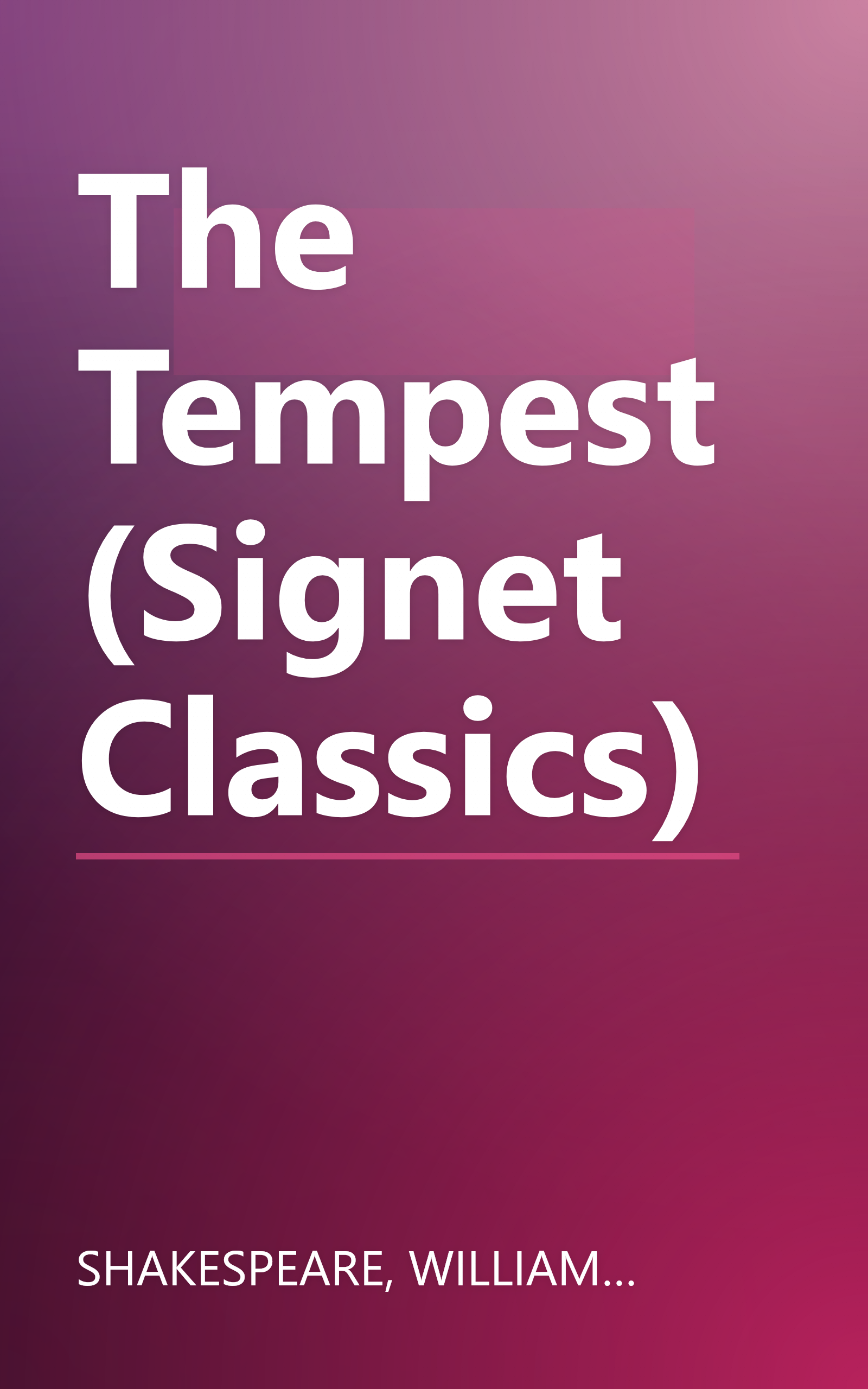 The Tempest (Signet Classics) book cover