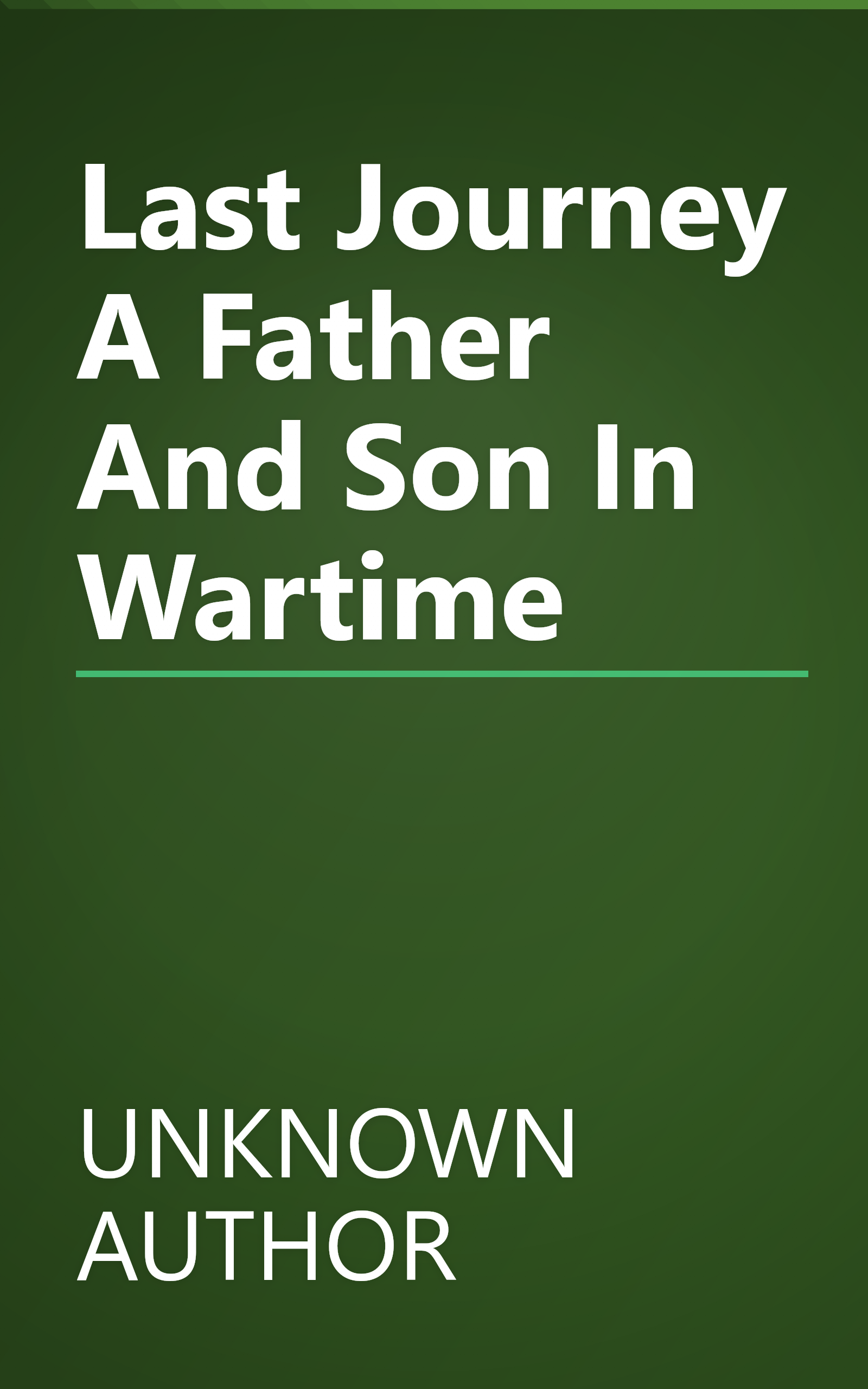 Last Journey  A Father And Son In Wartime book cover