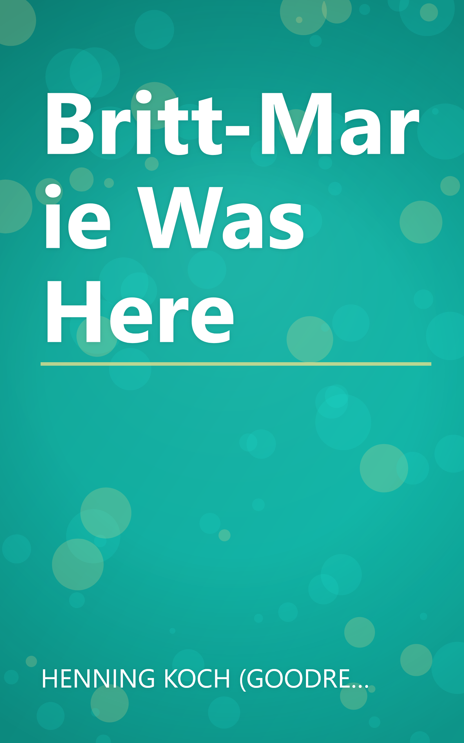 Britt-Marie Was Here book cover