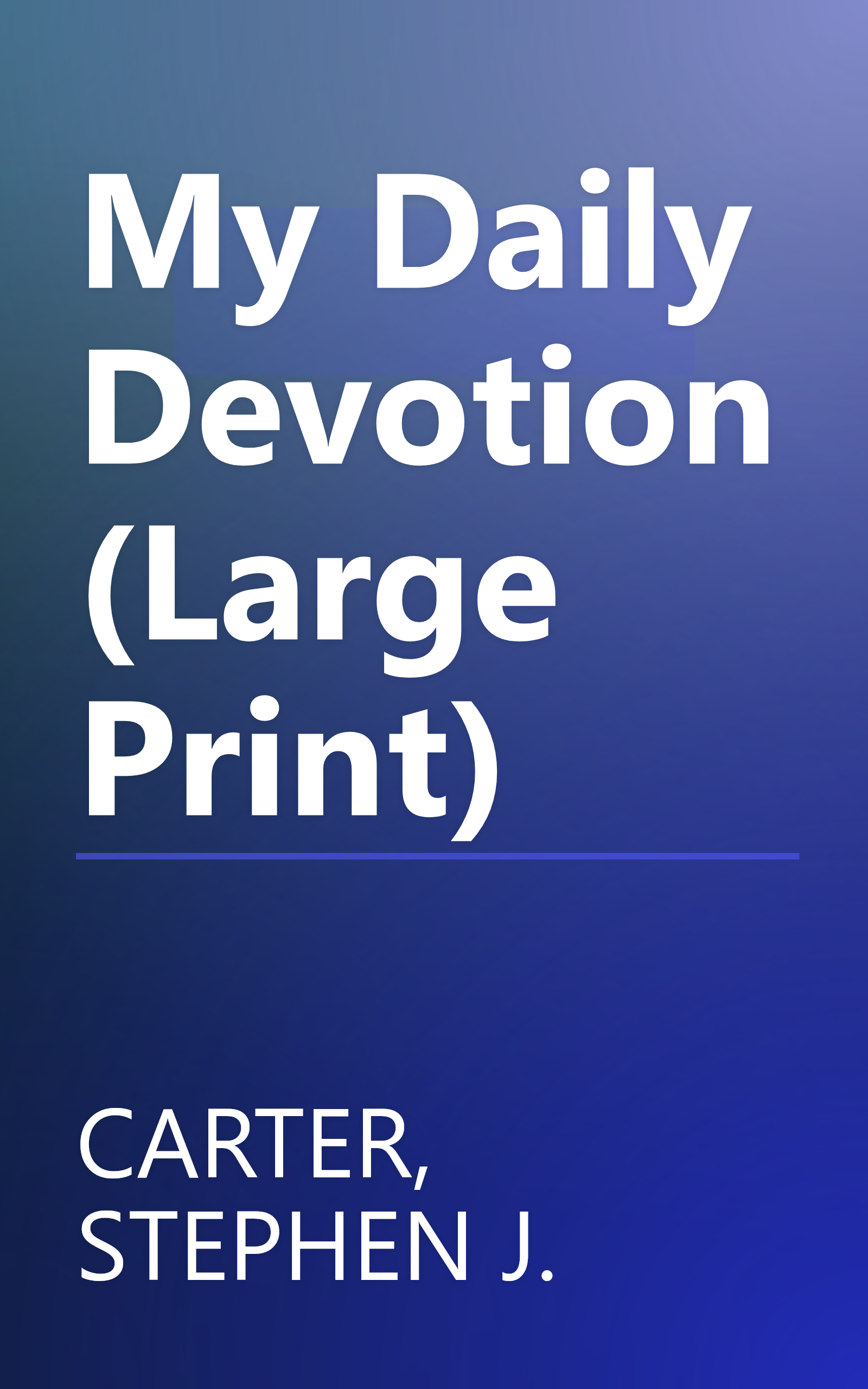 My Daily Devotion (Large Print) book cover