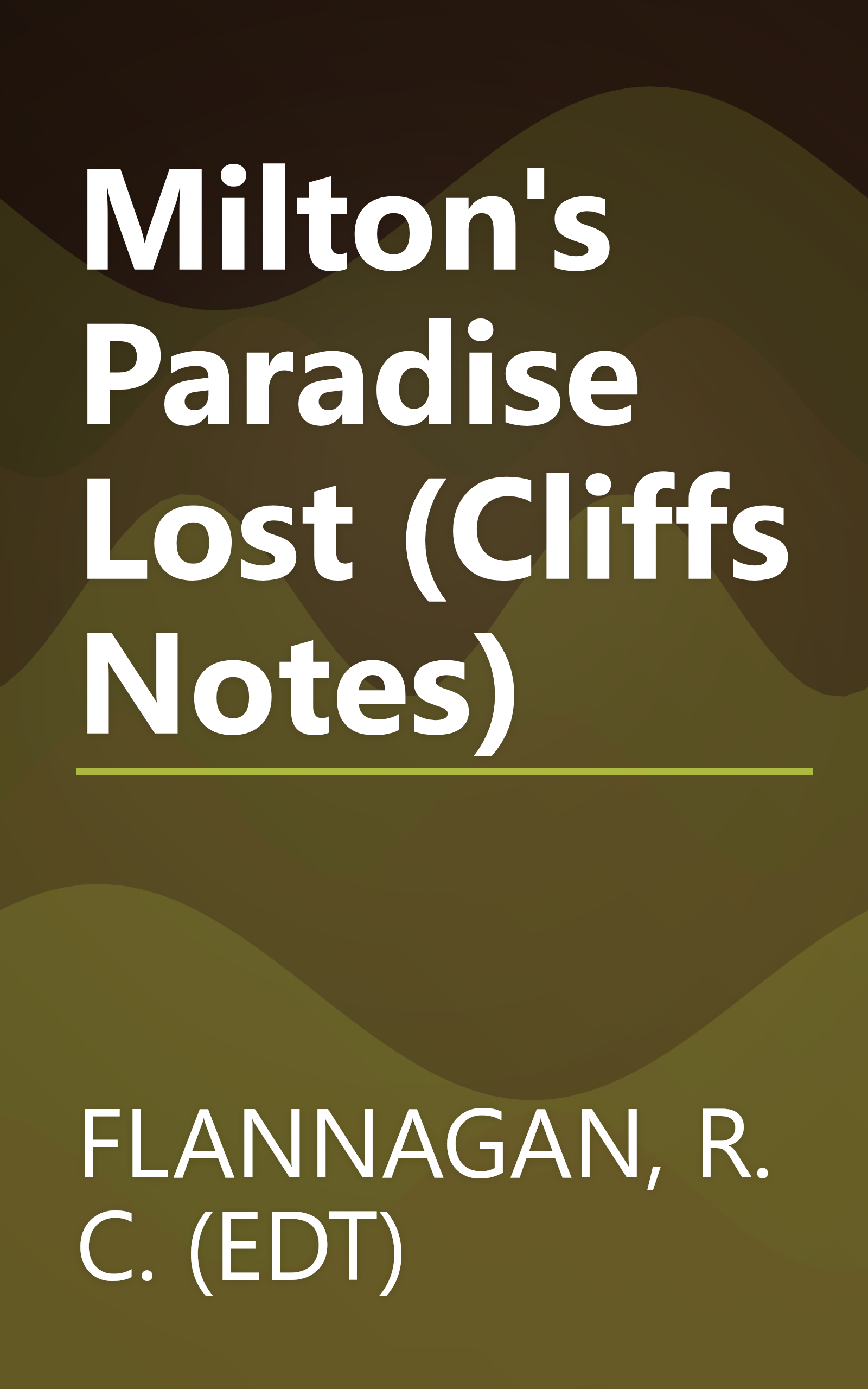 Milton's Paradise Lost (Cliffs Notes) book cover