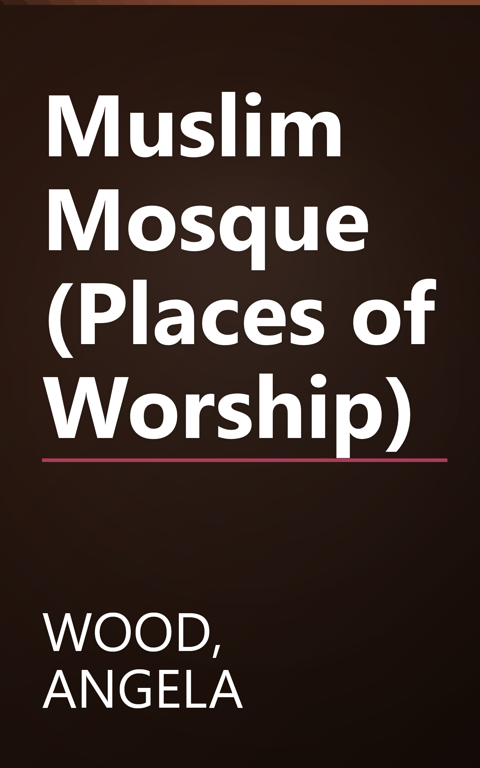 Muslim Mosque (Places of Worship) book cover