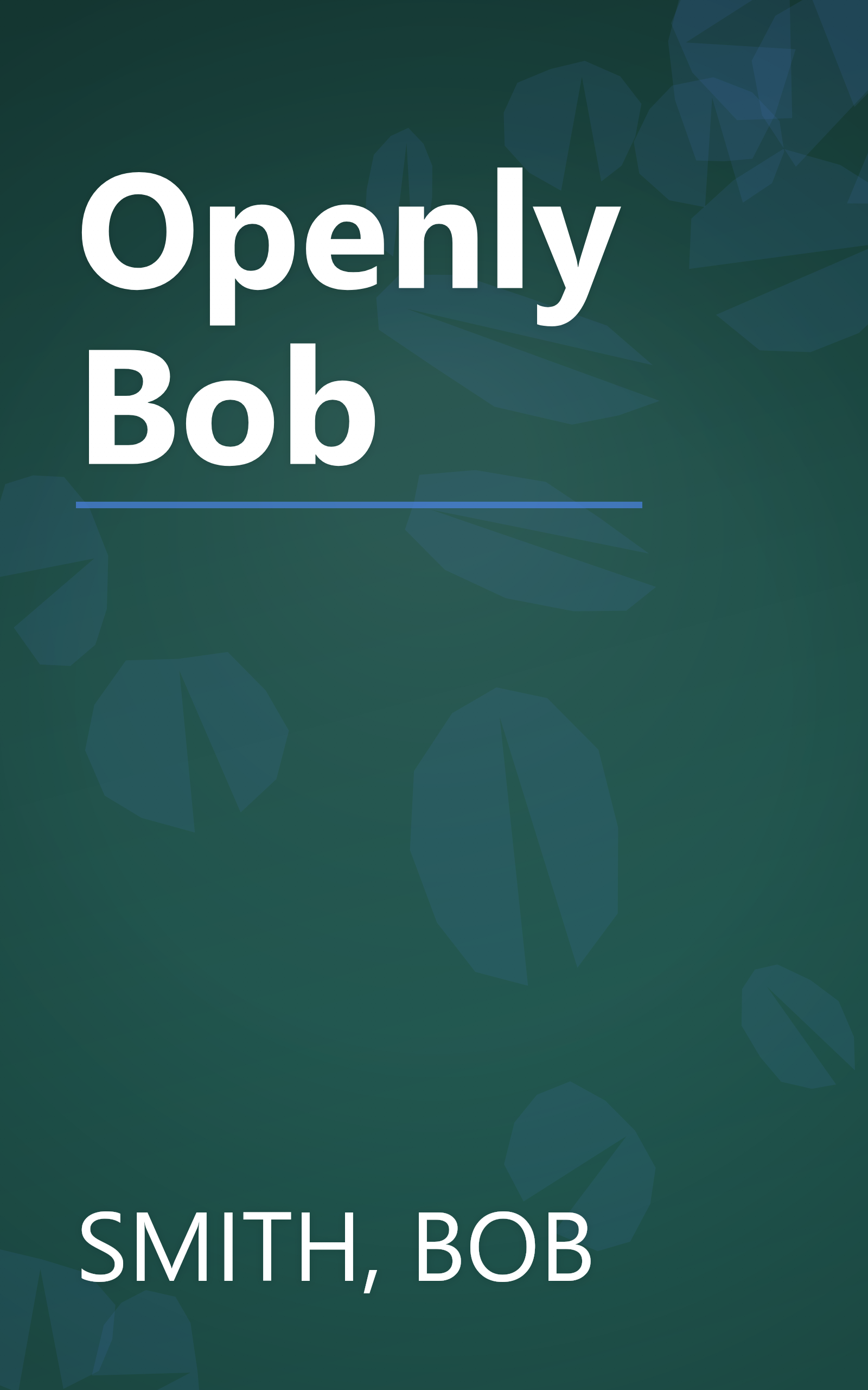 Openly Bob book cover