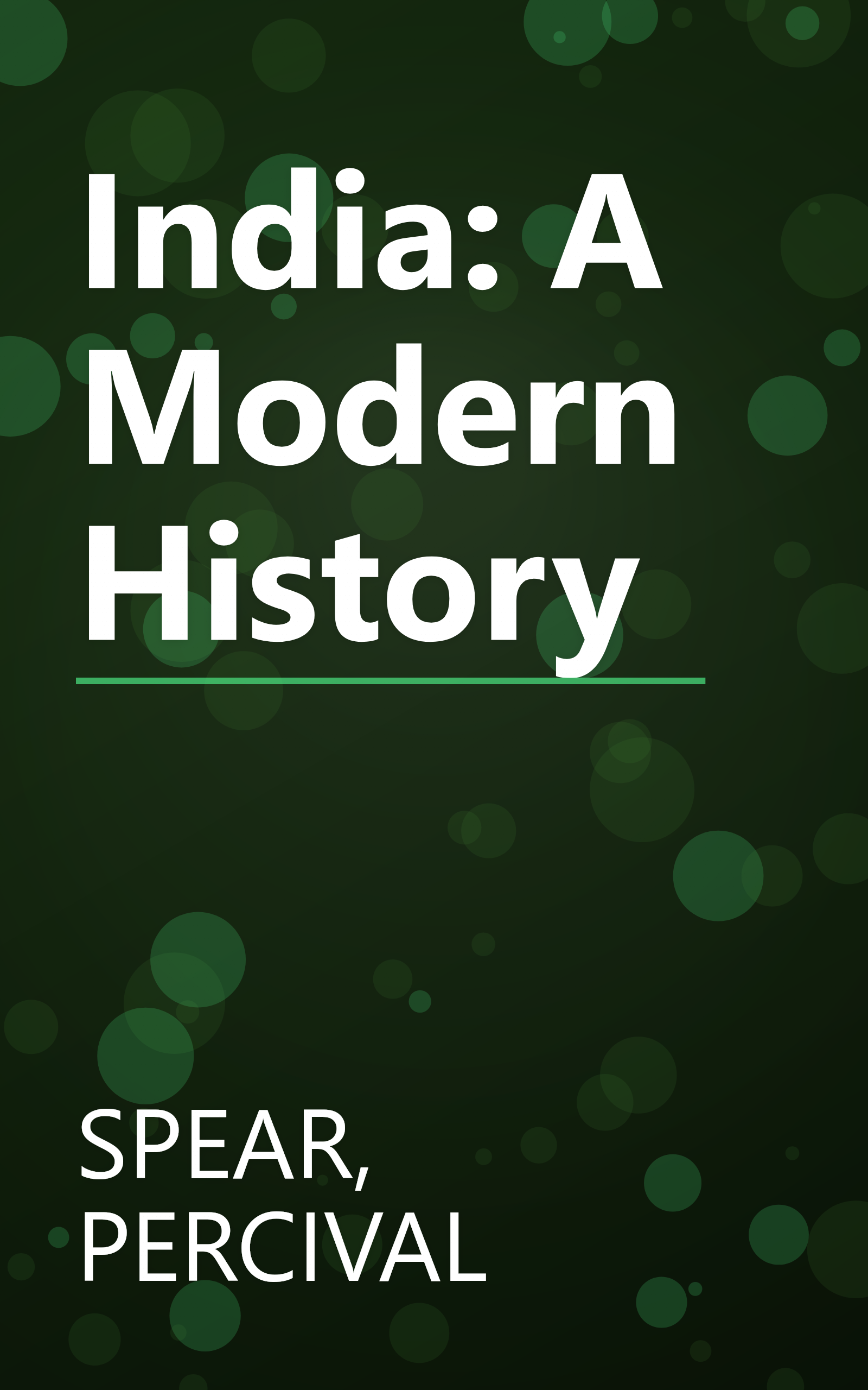 India: A Modern History book cover