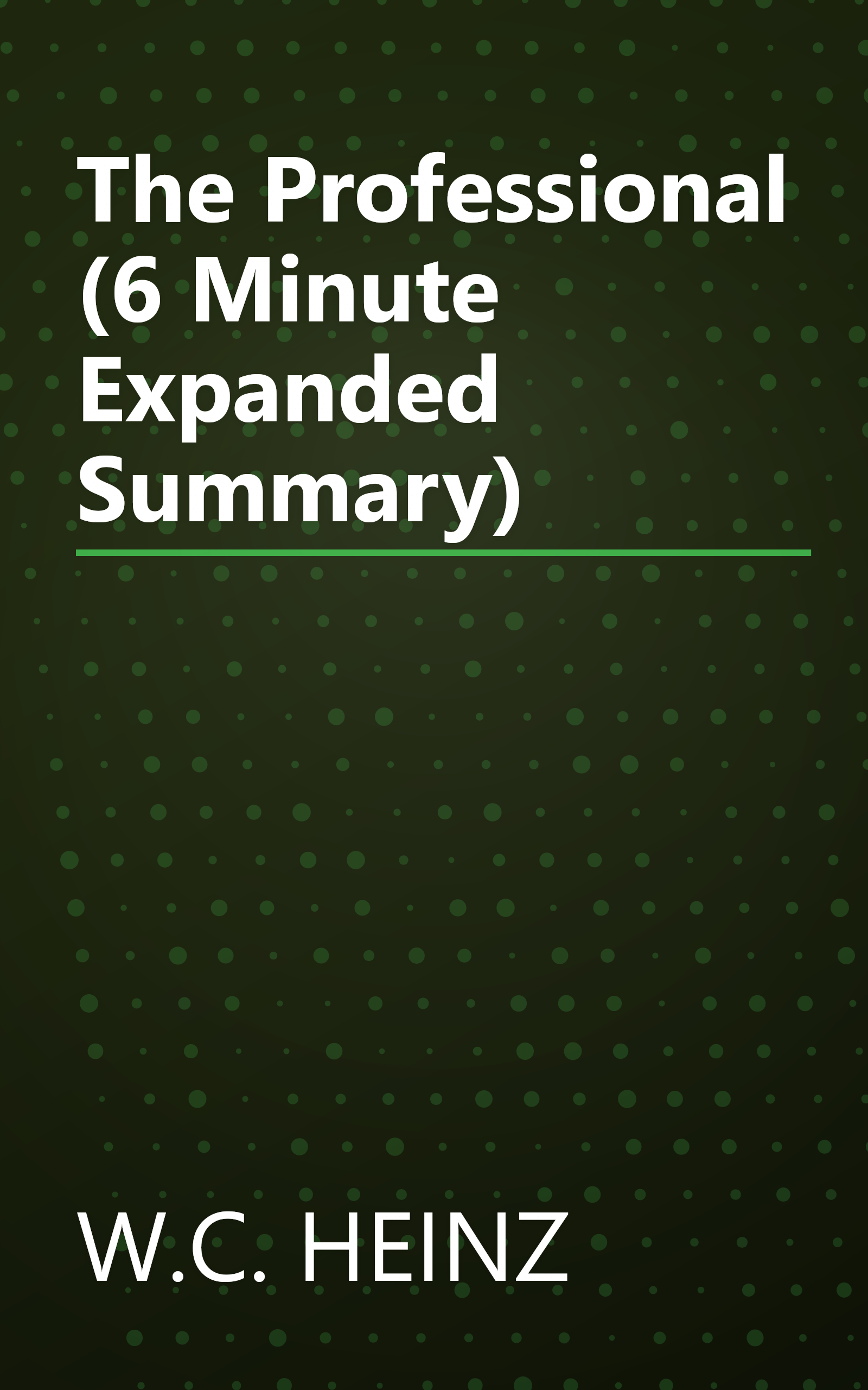 The Professional (6 Minute   Expanded Summary) book cover