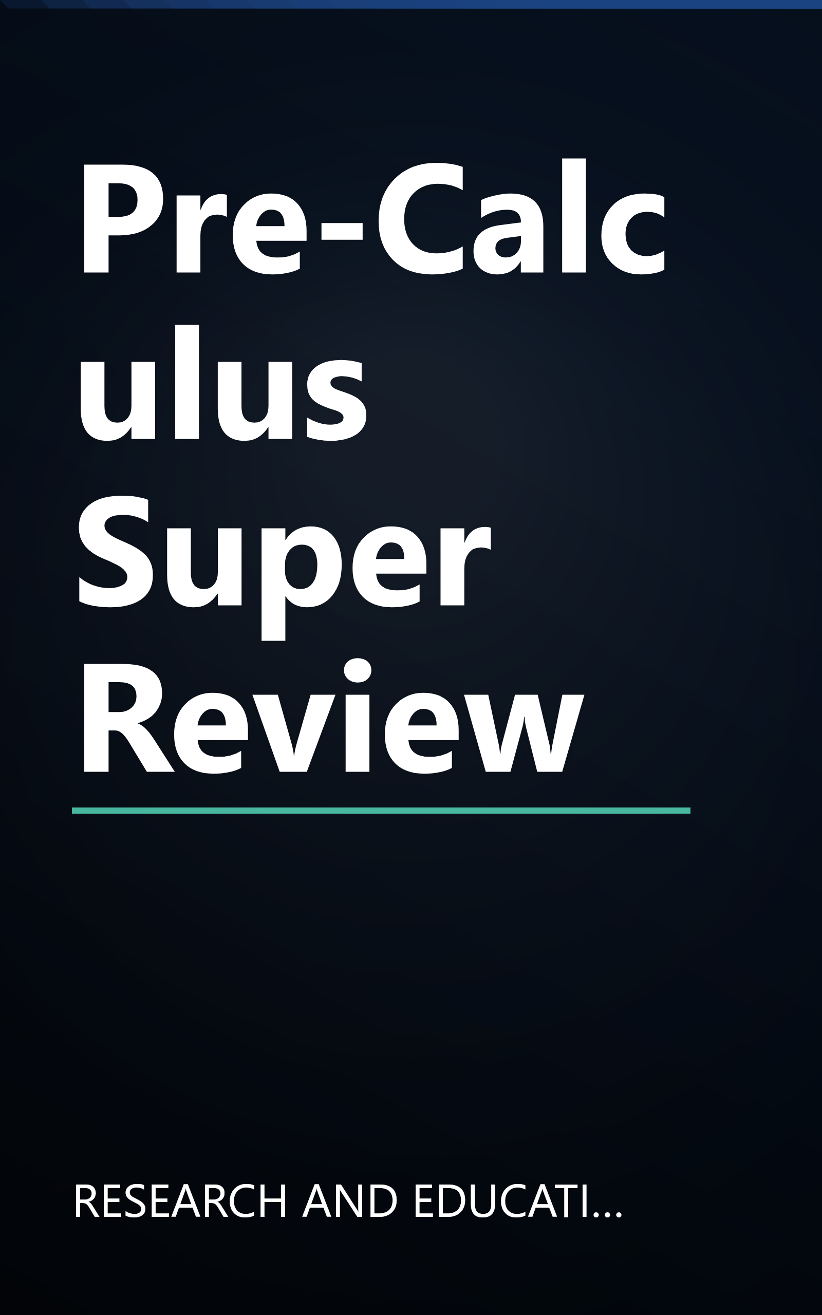 Pre-Calculus Super Review book cover