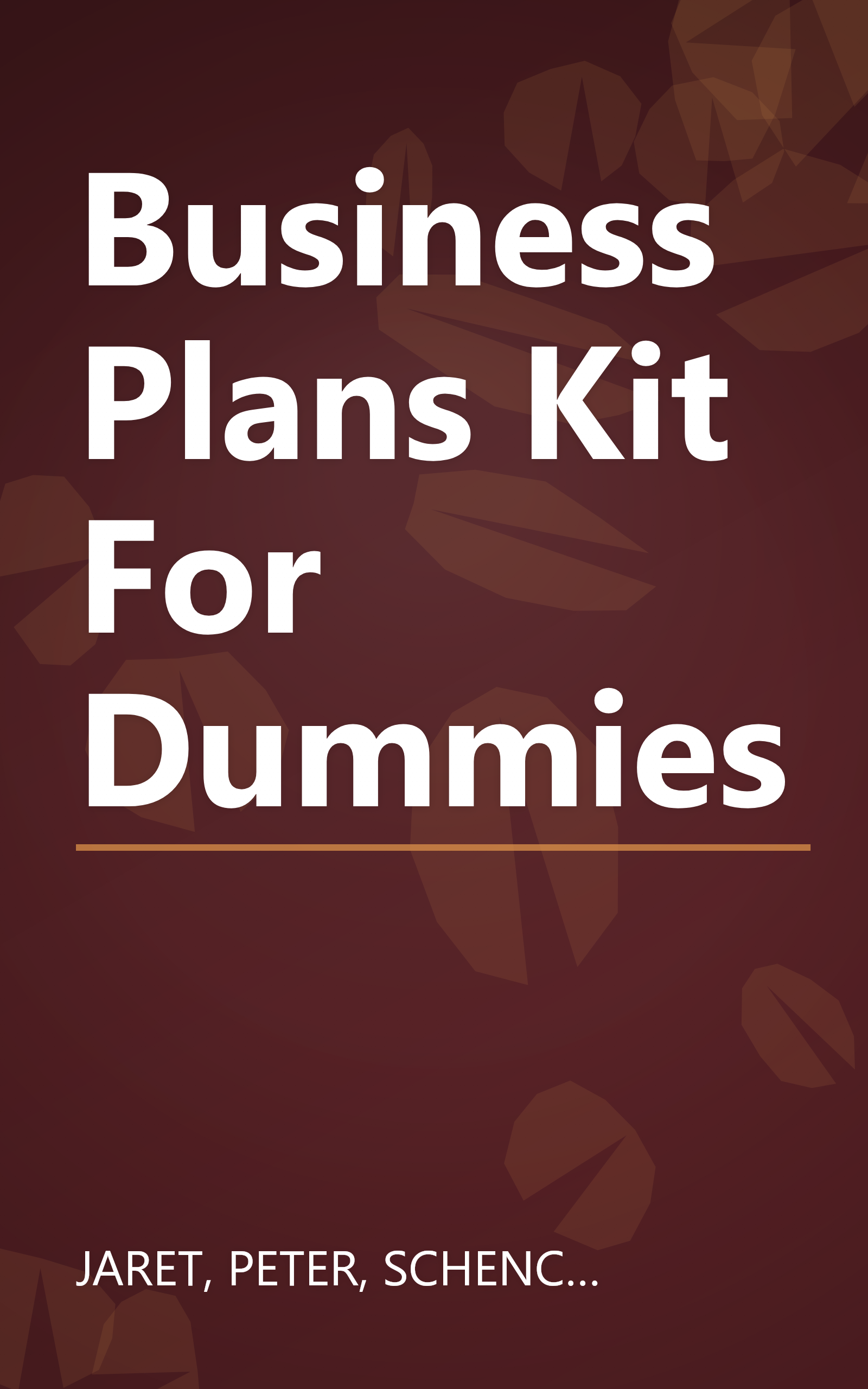 Business Plans Kit For Dummies book cover