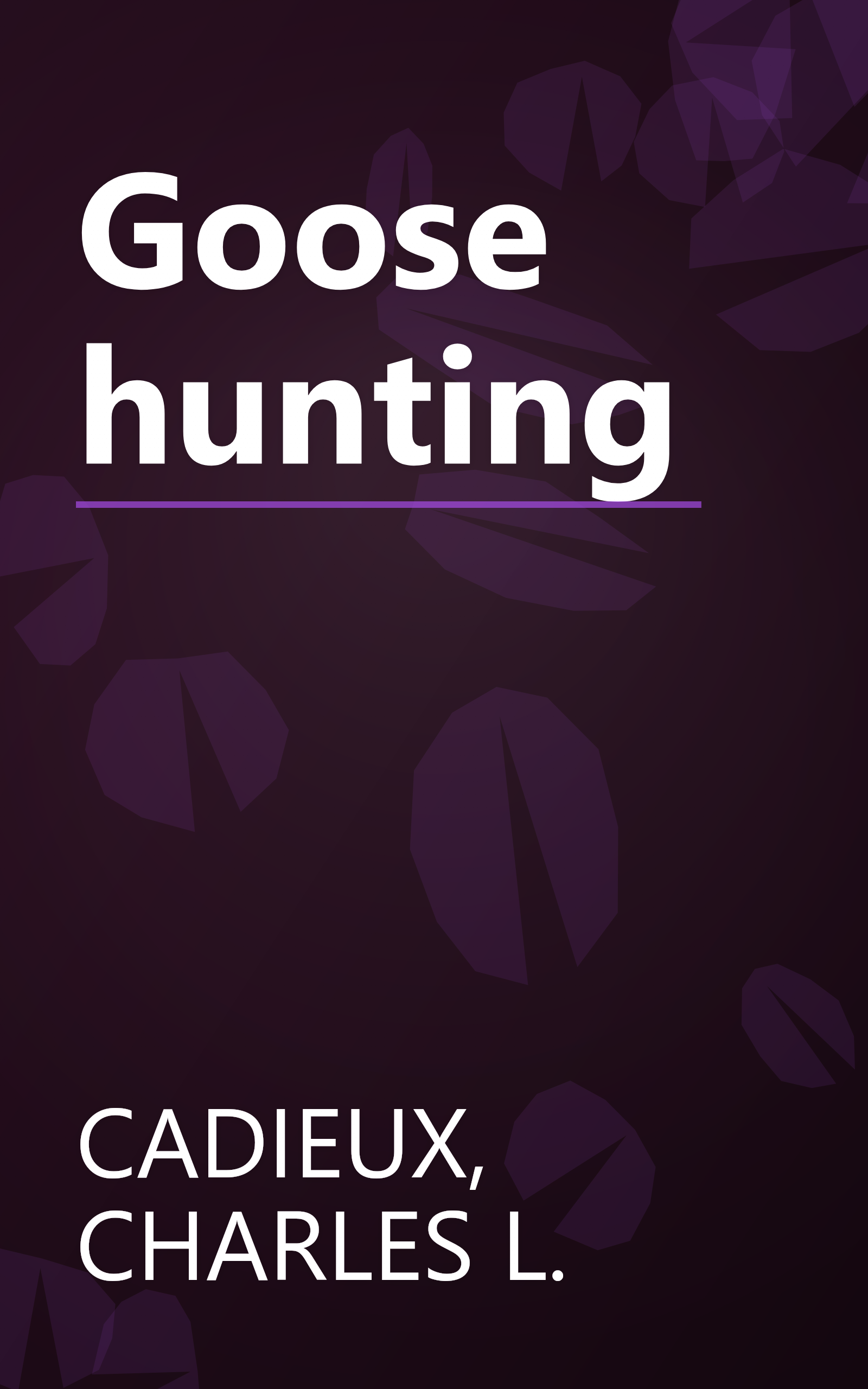 Goose hunting book cover