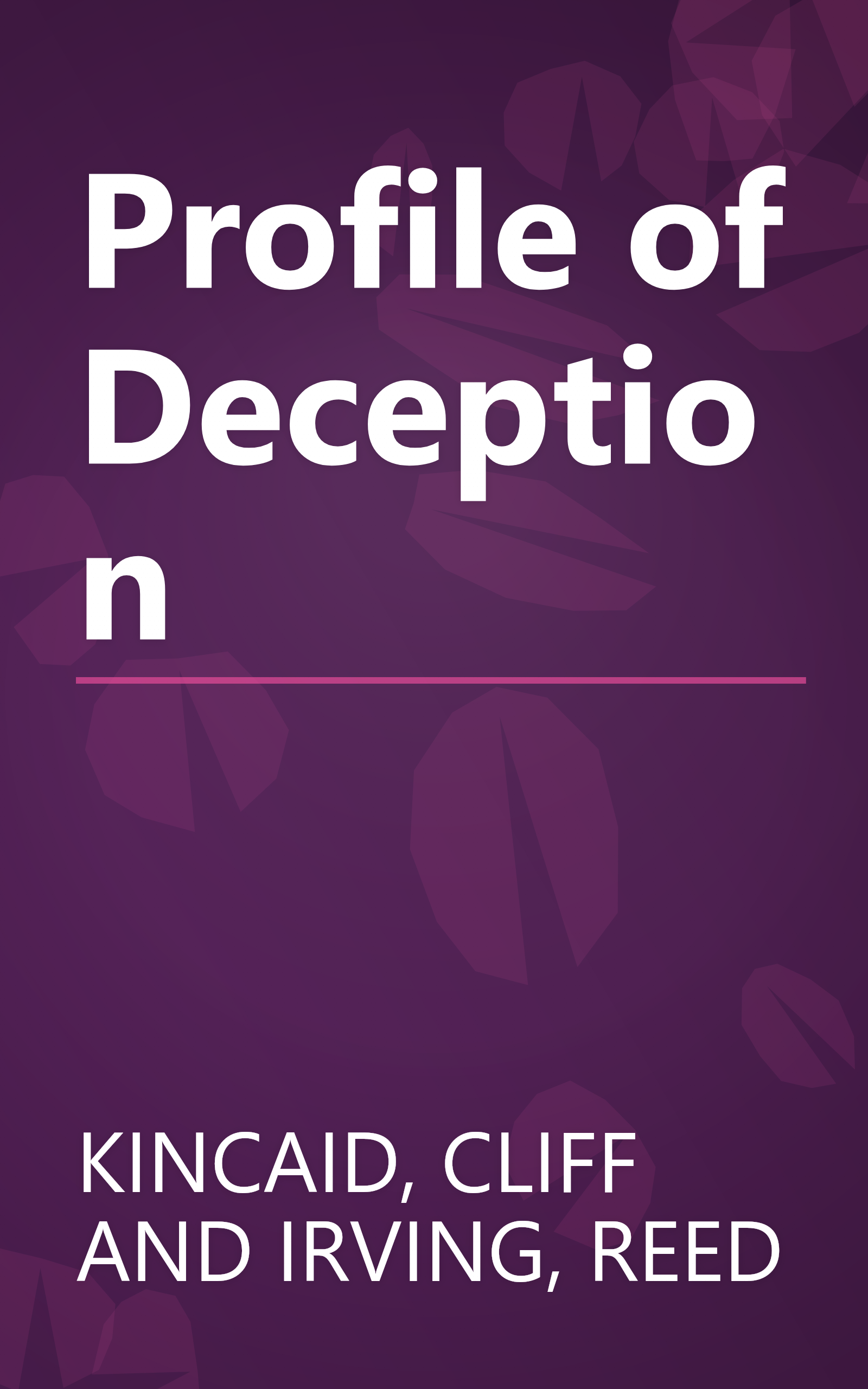 Profile of Deception book cover