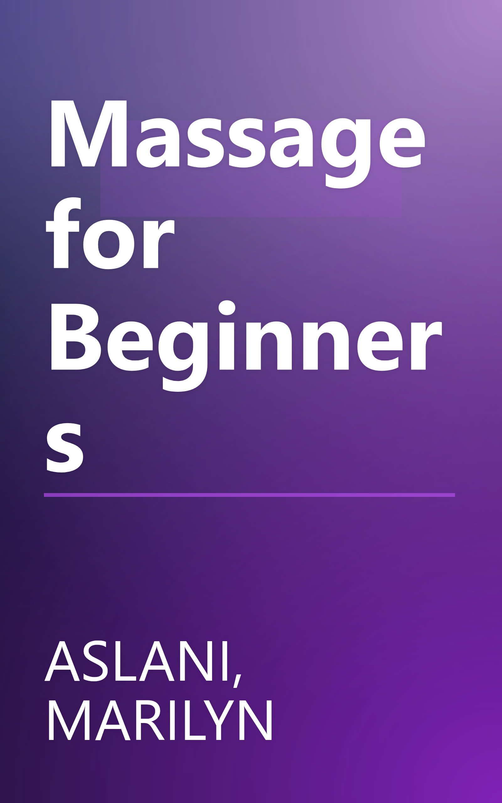Massage for Beginners book cover