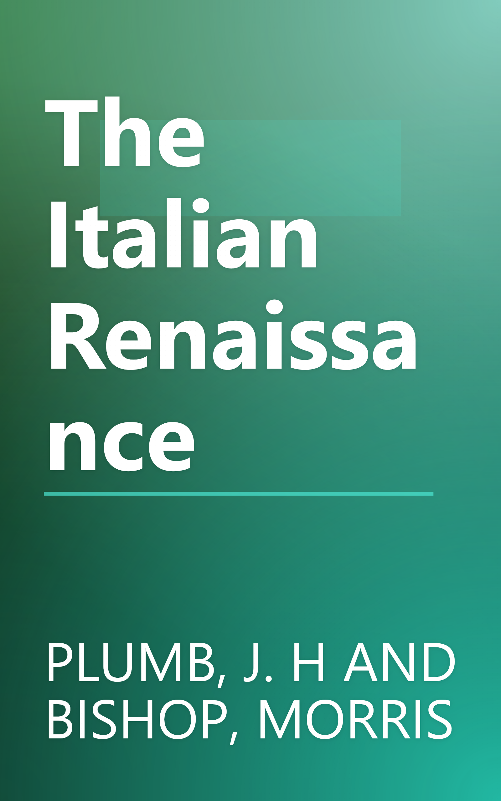 The Italian Renaissance book cover