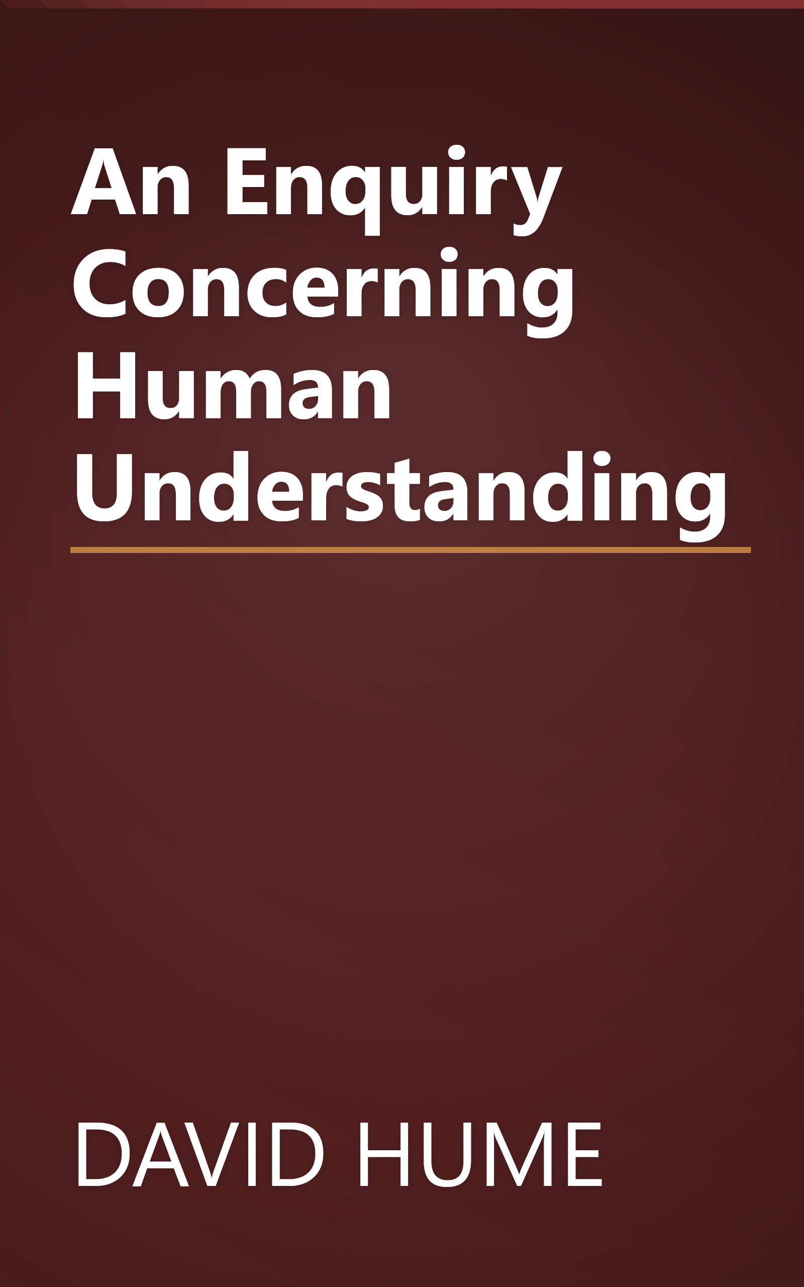 An Enquiry Concerning Human Understanding book cover
