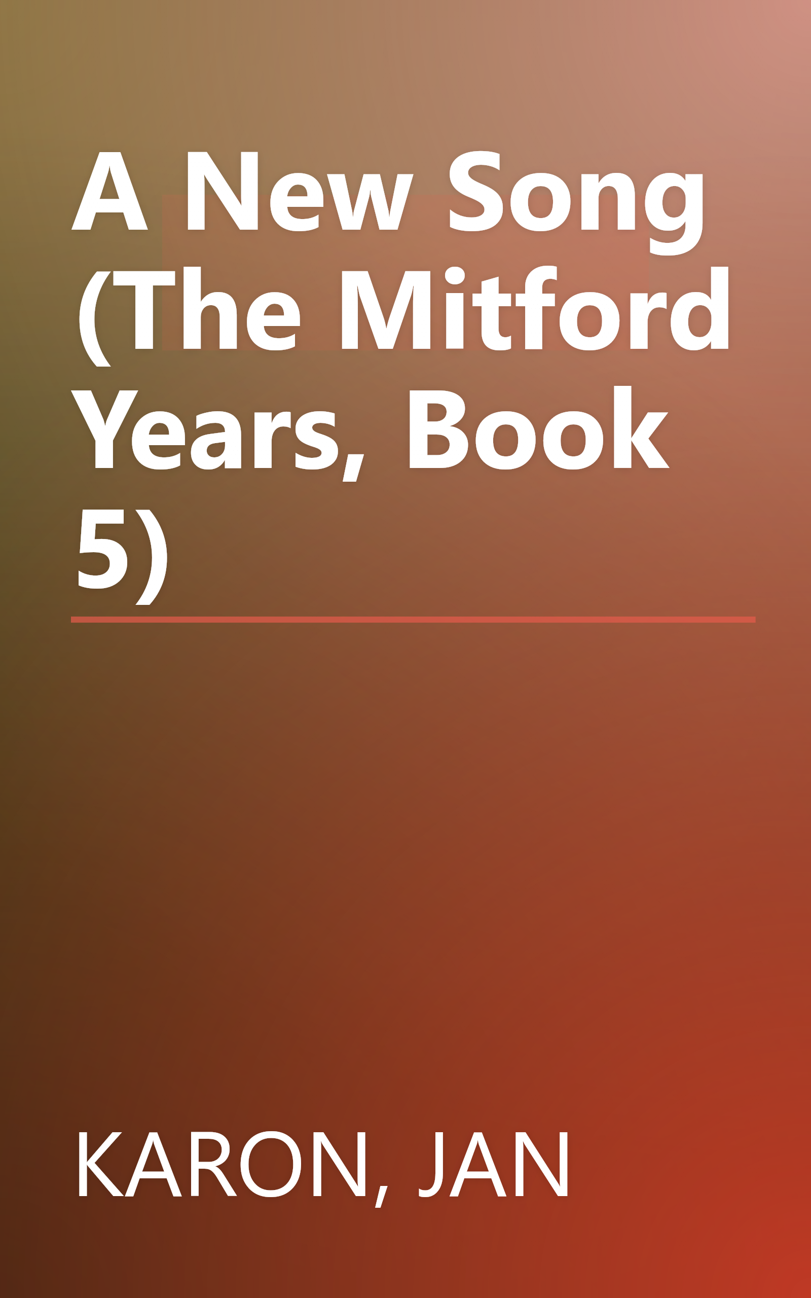A New Song (The Mitford Years, Book 5) book cover