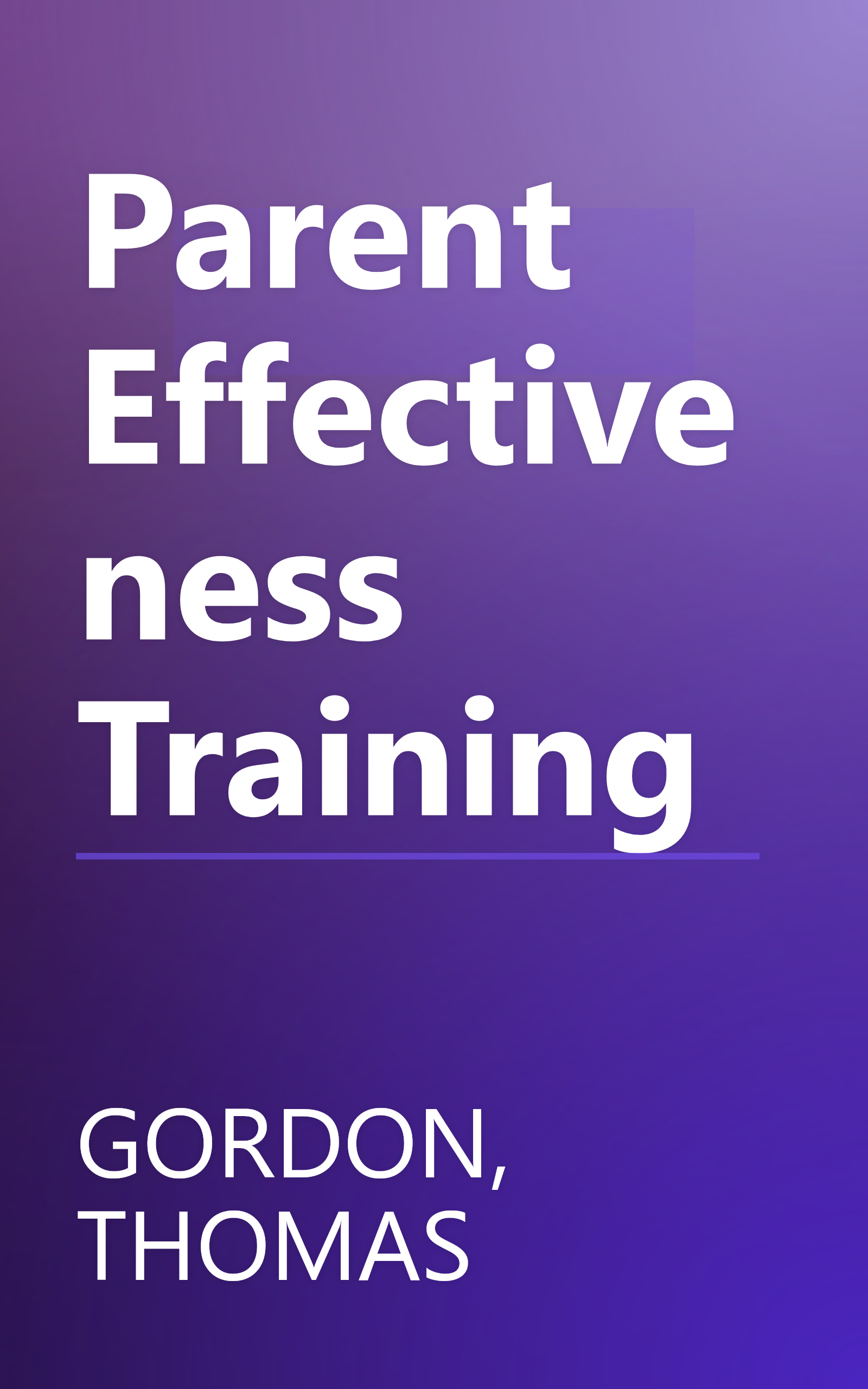 Parent Effectiveness Training book cover