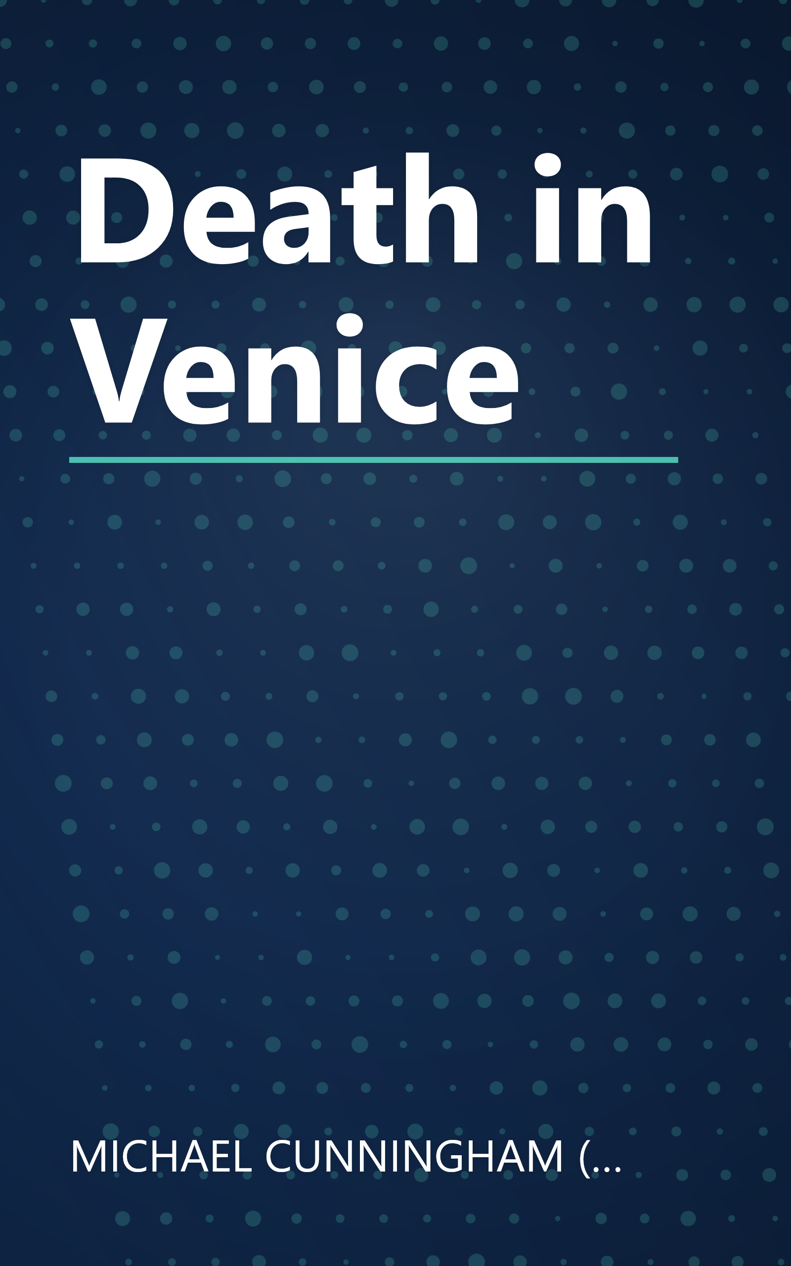 Death in Venice book cover