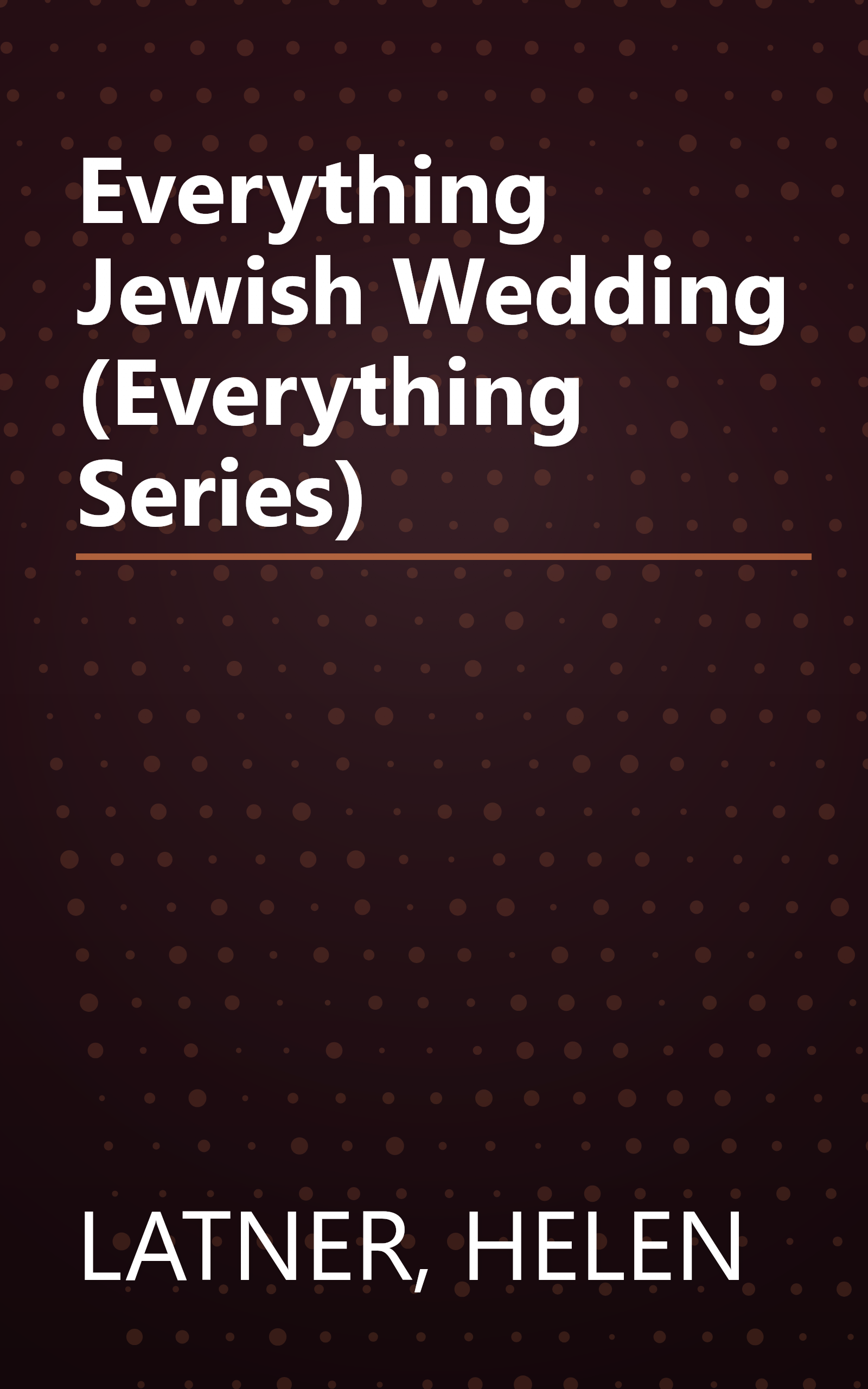 Everything Jewish Wedding (Everything Series) book cover