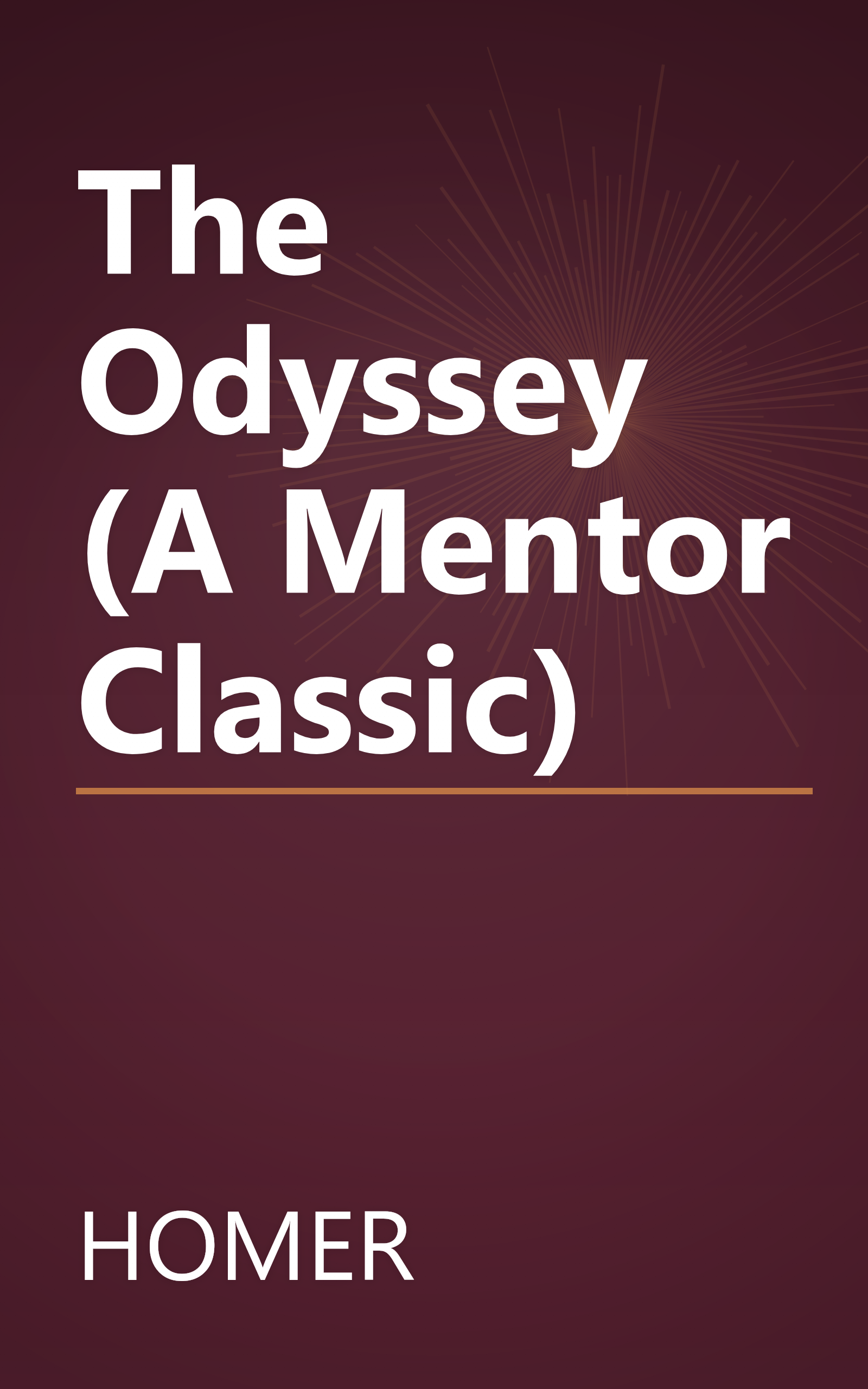 The Odyssey (A Mentor Classic) book cover