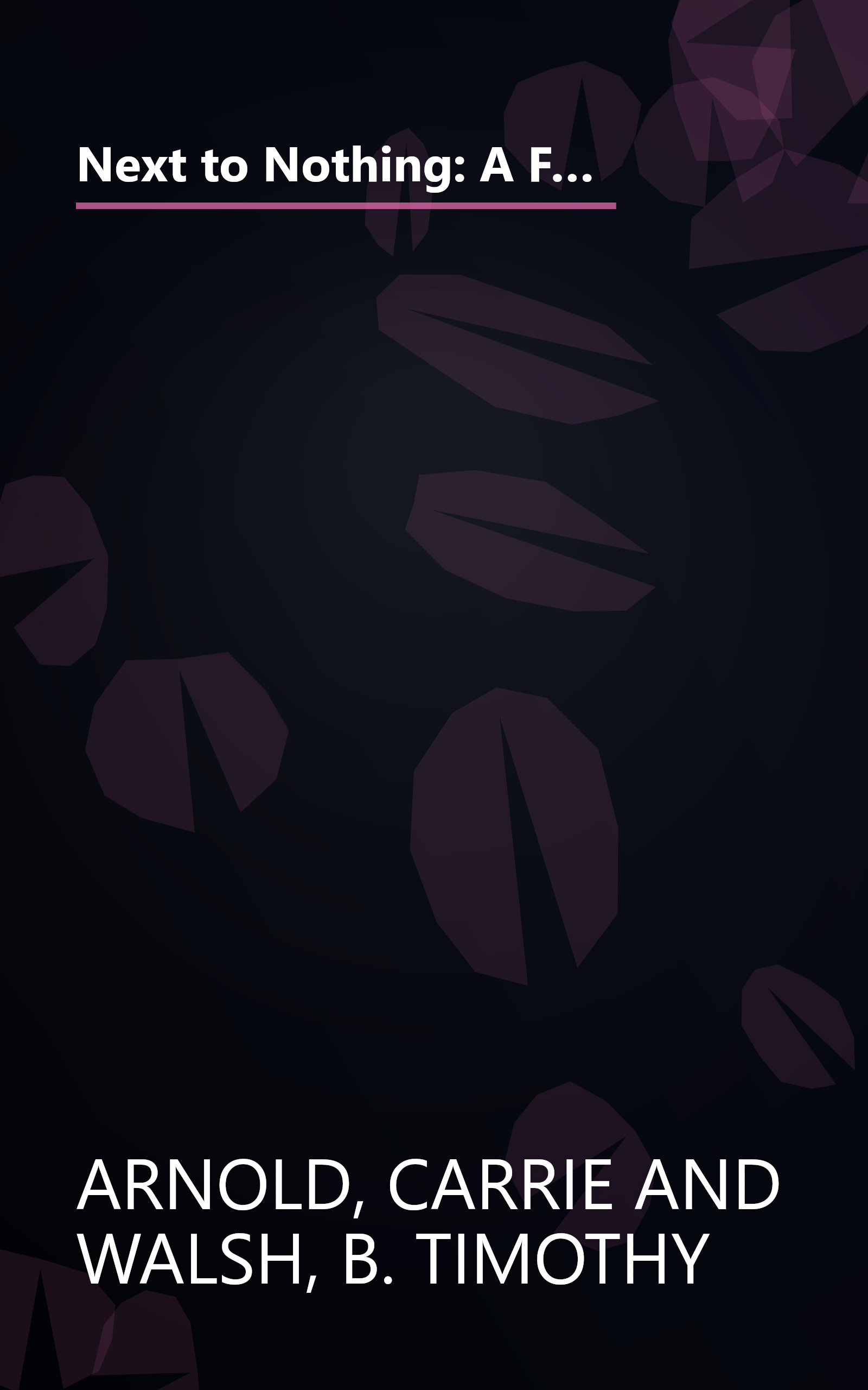 Next to Nothing: A Firsthand Account of One Teenager's Experience with an Eating Disorder (Adolescent Mental Health Initiative) book cover