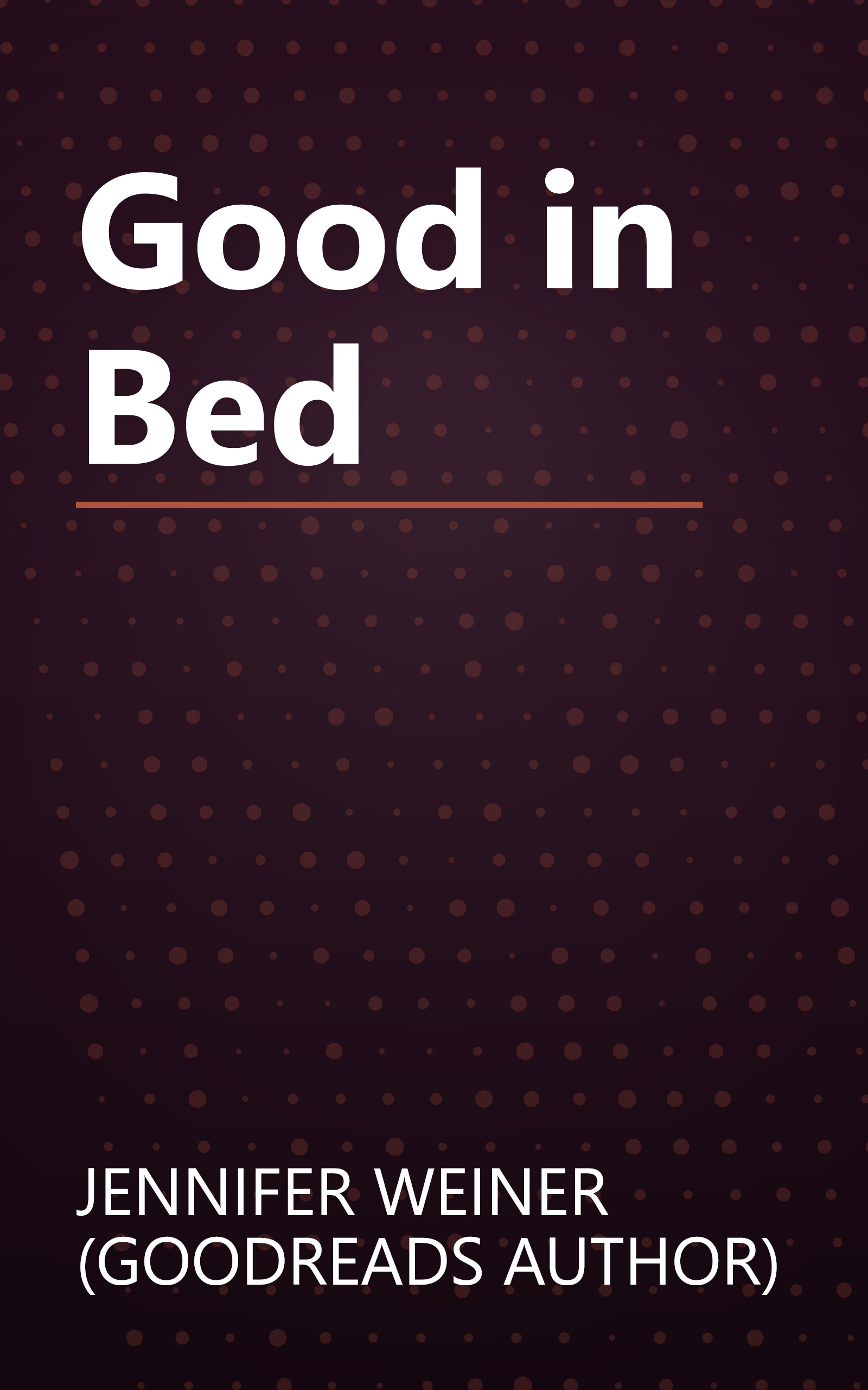 Good in Bed book cover