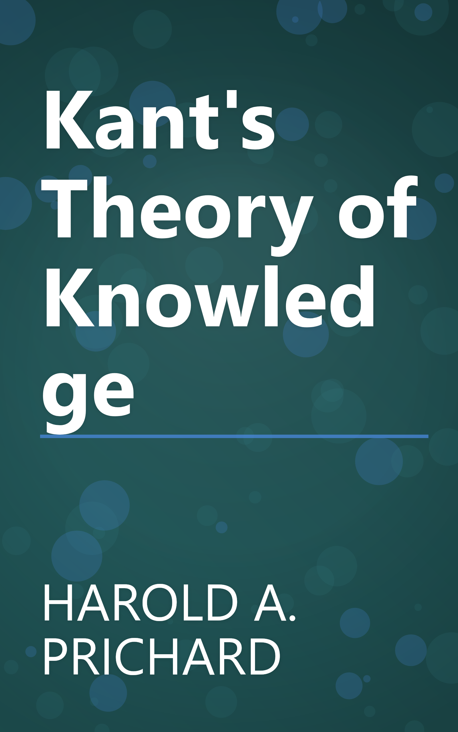 Kant's Theory of Knowledge book cover