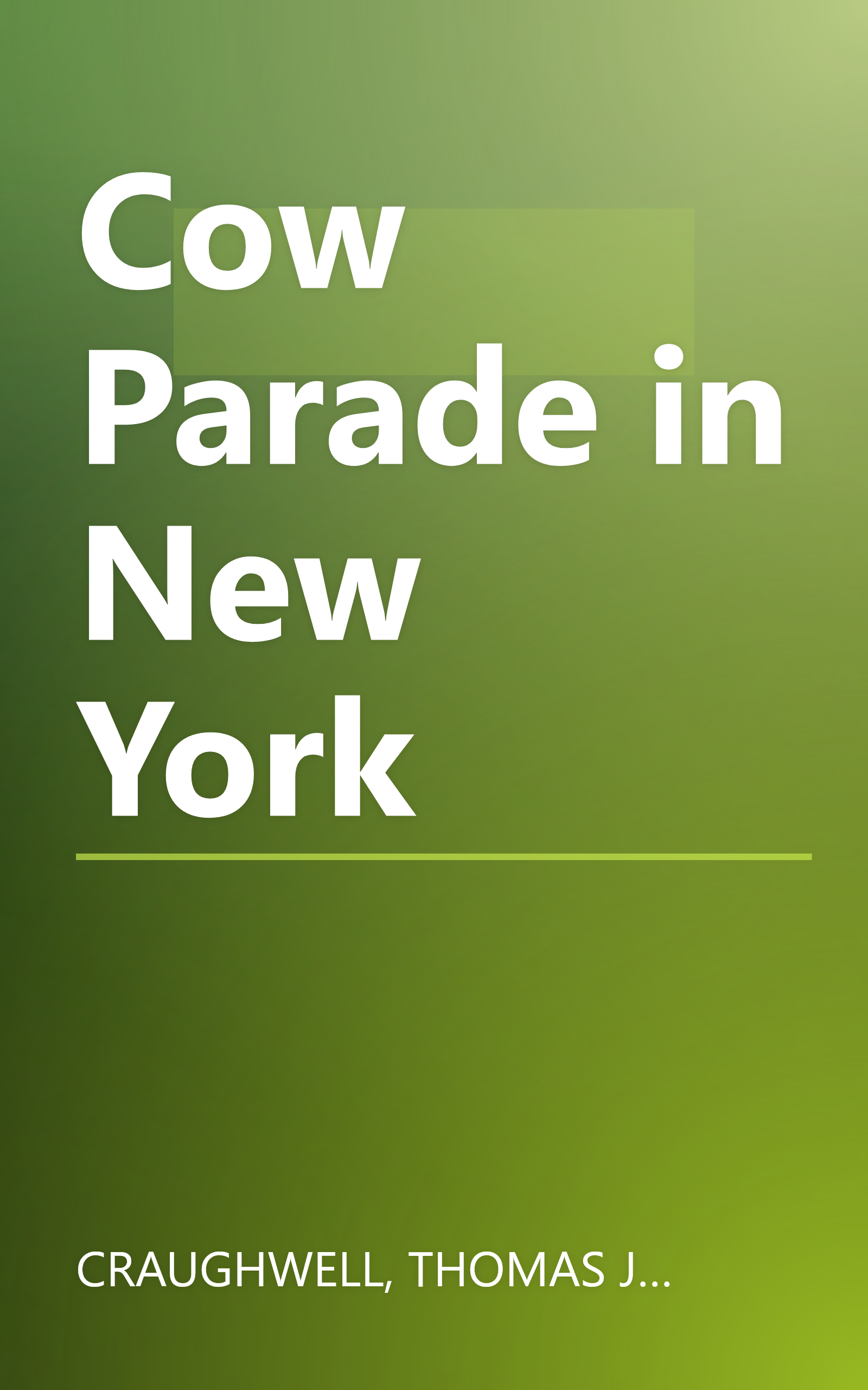 Cow Parade in New York book cover