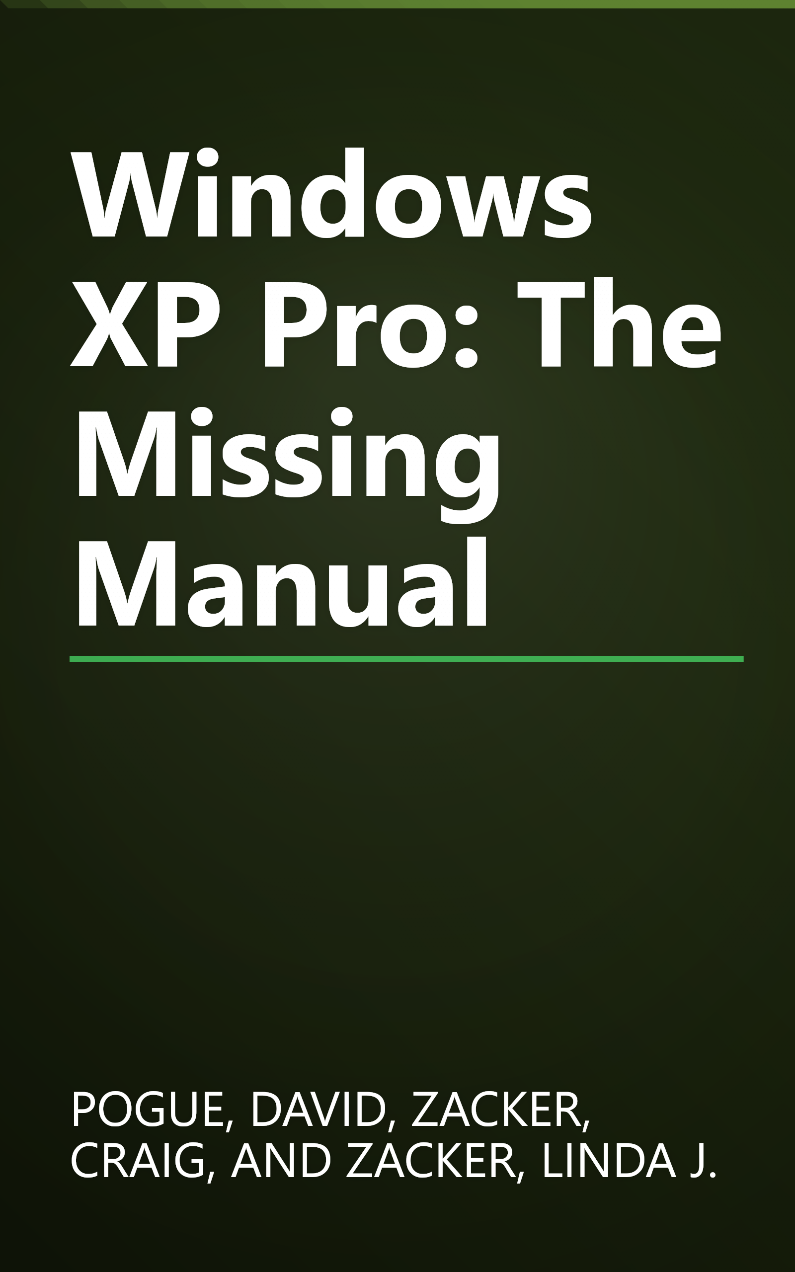 Windows XP Pro: The Missing Manual book cover