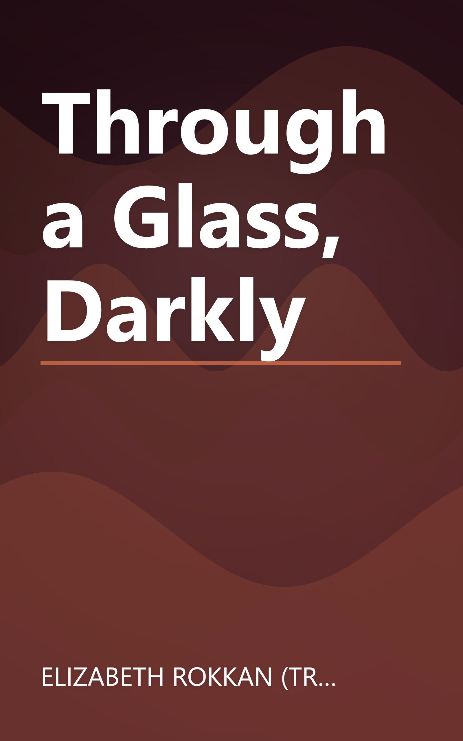 Through a Glass, Darkly book cover