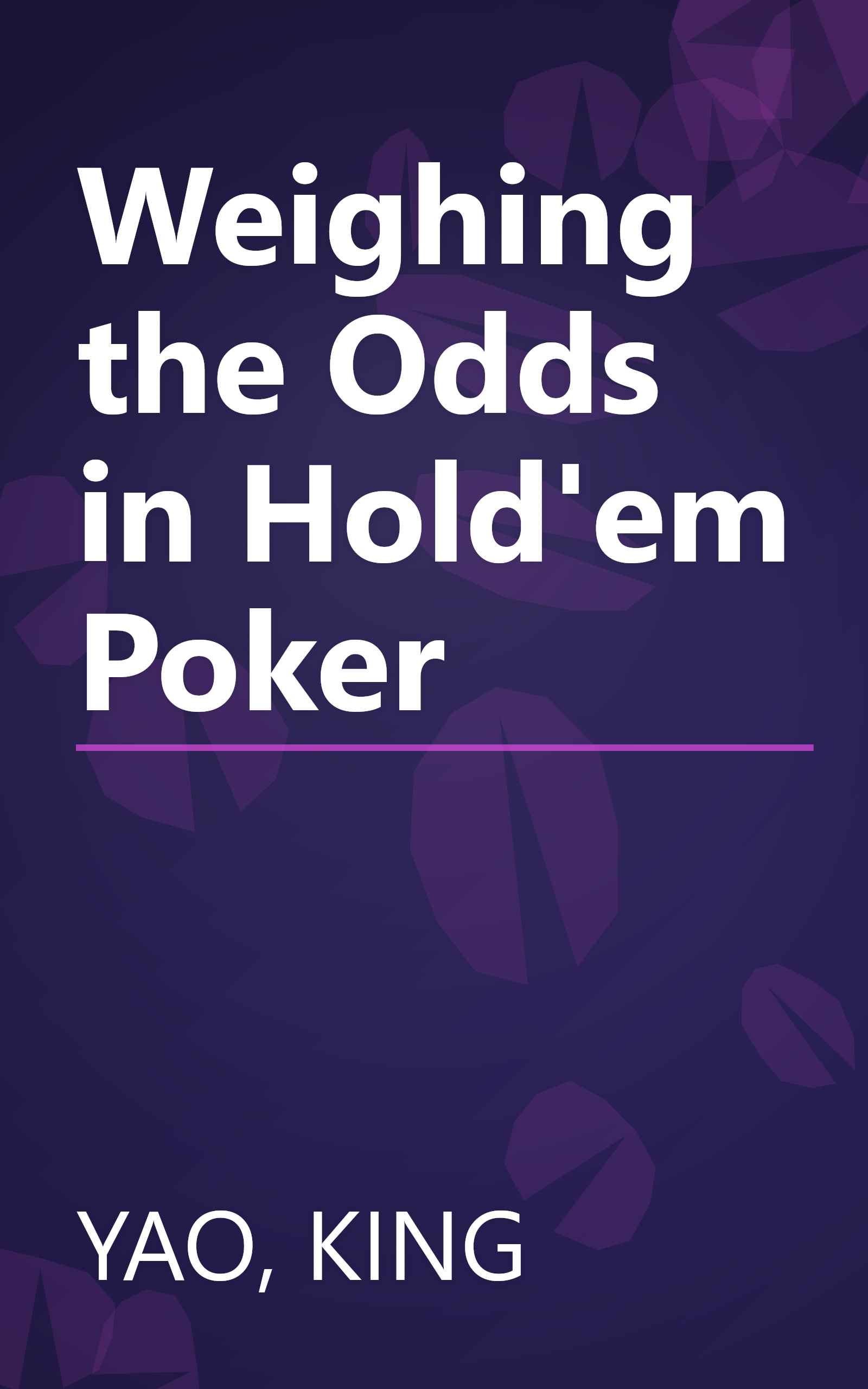 Weighing the Odds in Hold'em Poker book cover
