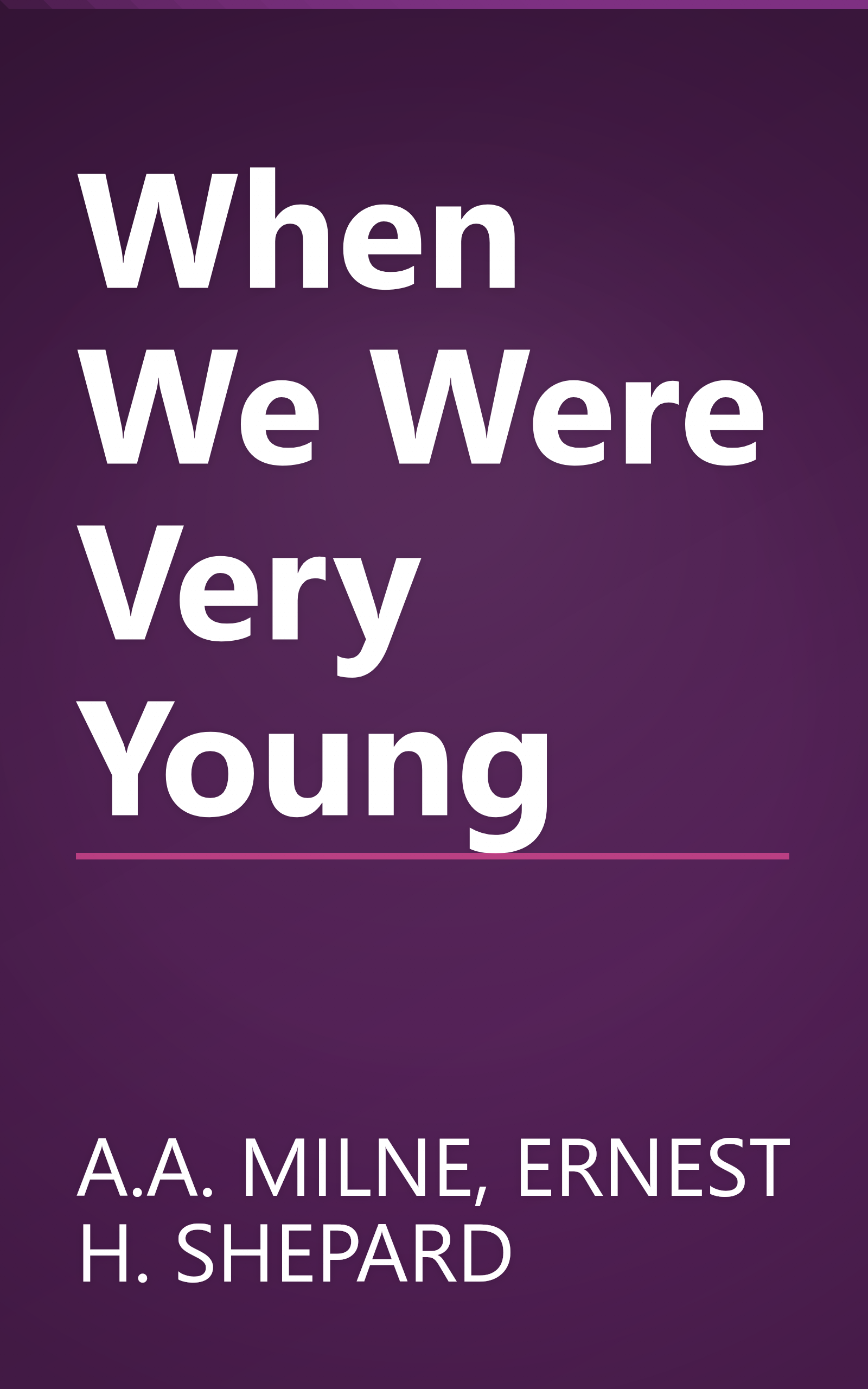 When We Were Very Young book cover