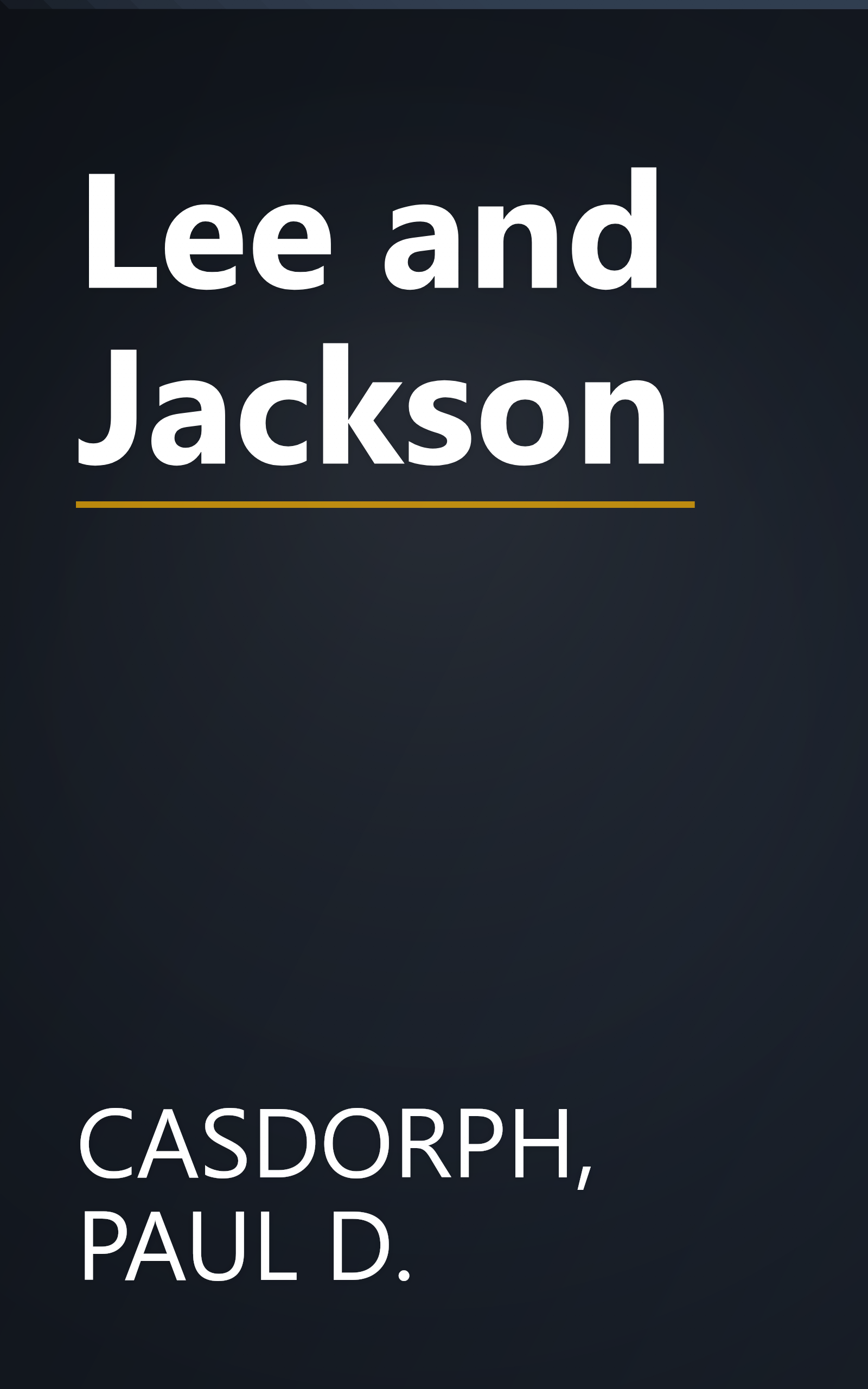 Lee and Jackson book cover