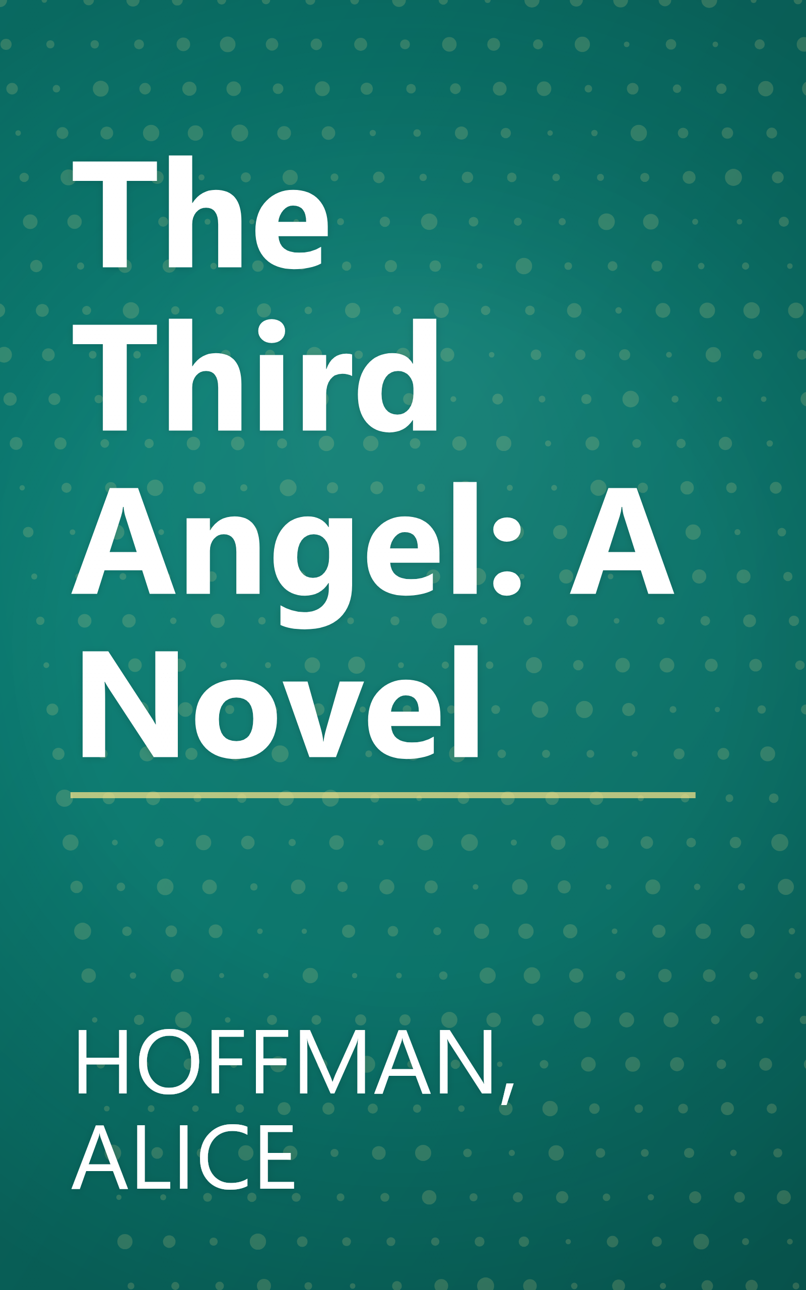 The Third Angel: A Novel book cover