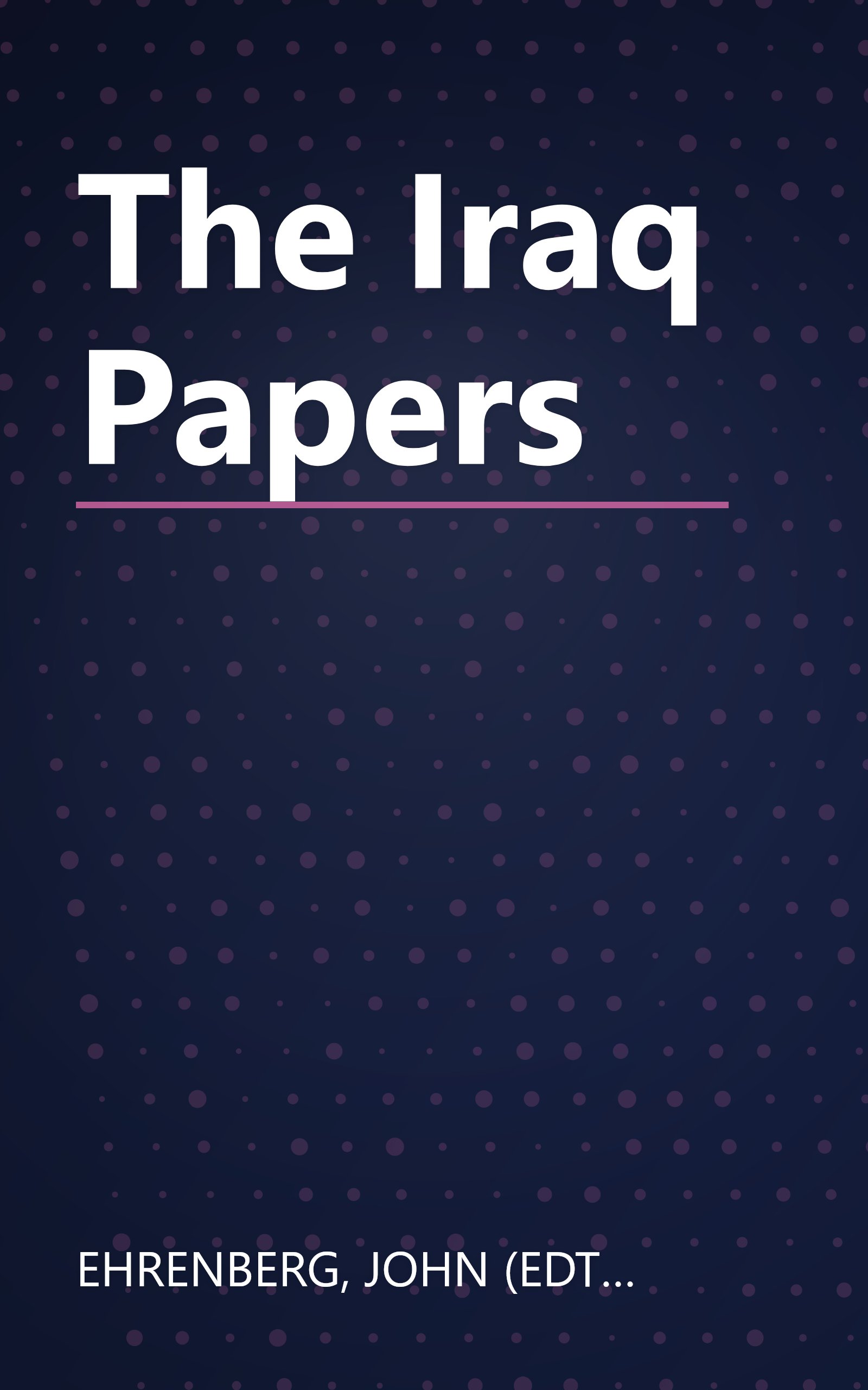 The Iraq Papers book cover