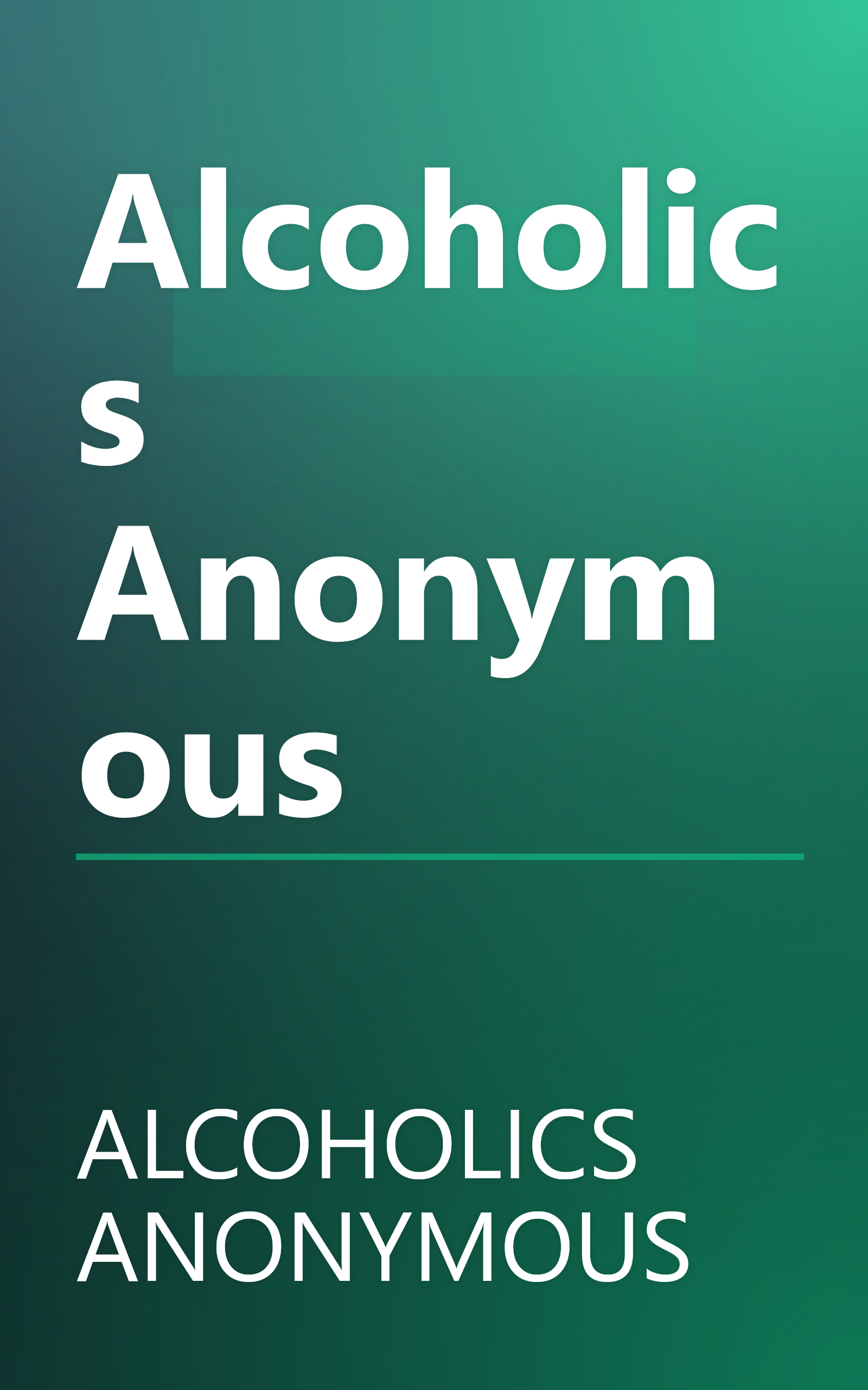 Alcoholics Anonymous book cover