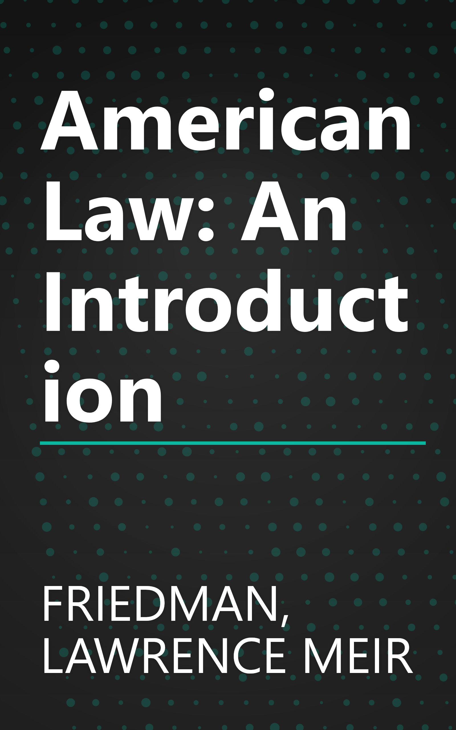 American Law: An Introduction book cover
