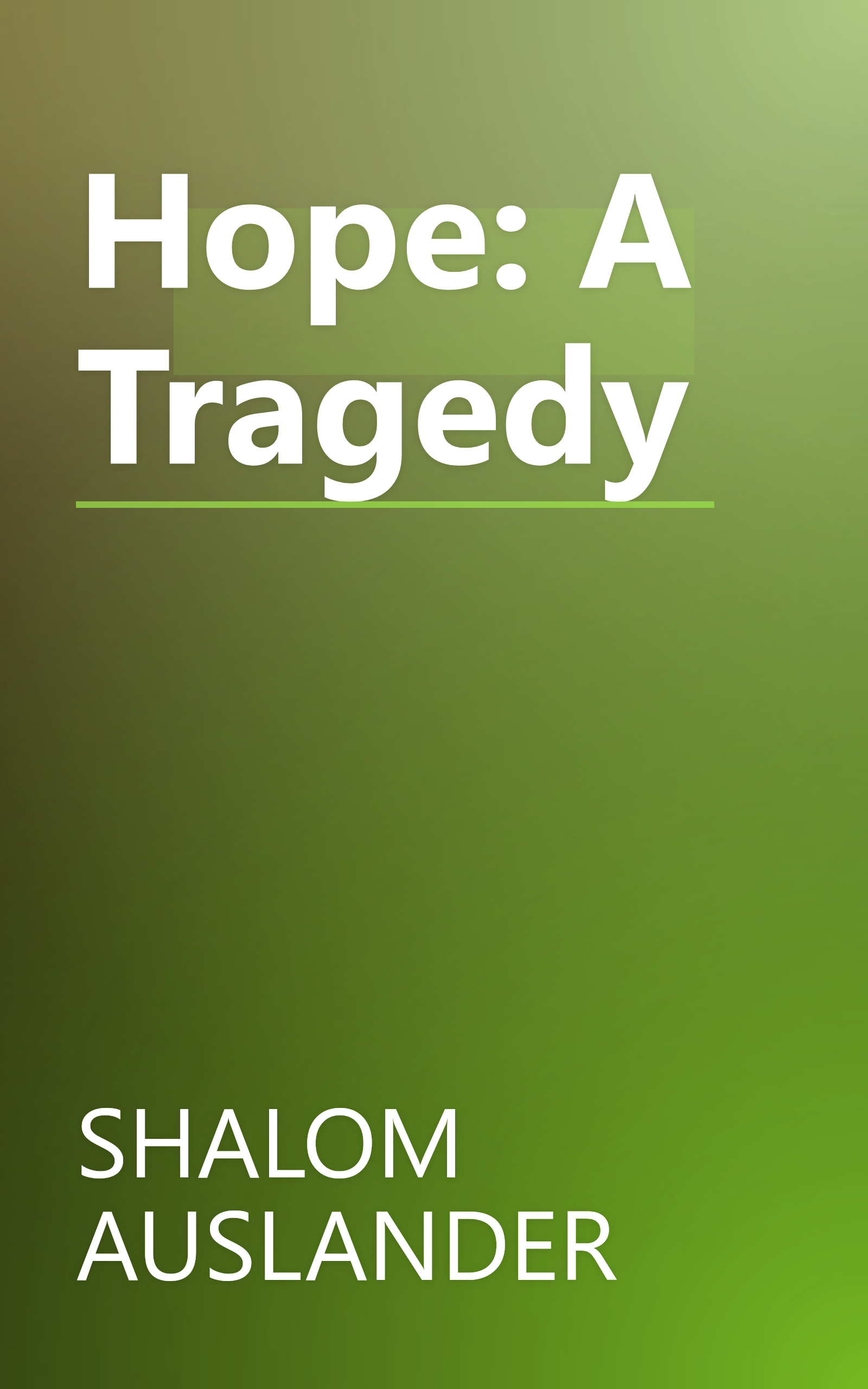 Hope: A Tragedy book cover