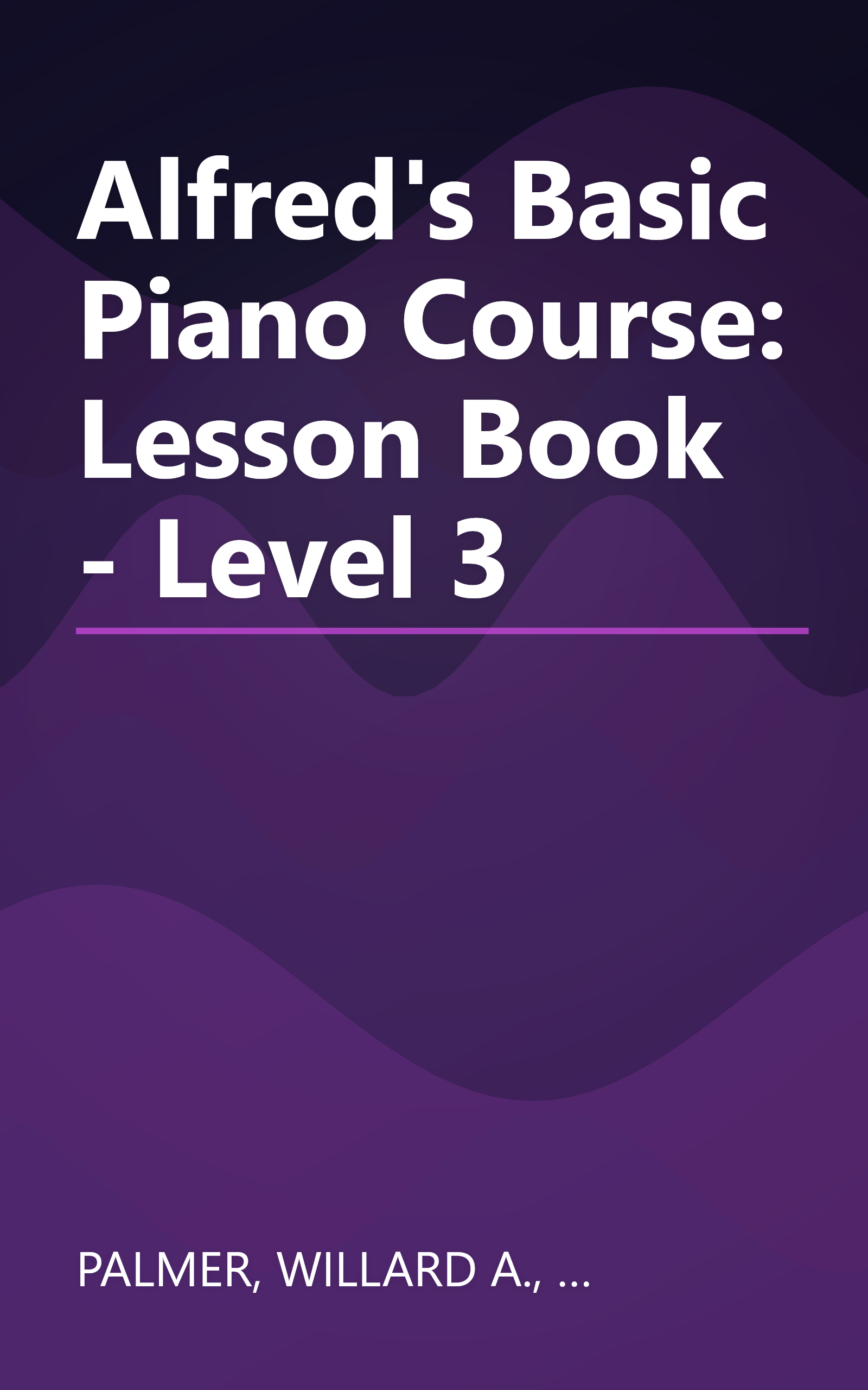 Alfred's Basic Piano Course: Lesson Book - Level 3 book cover