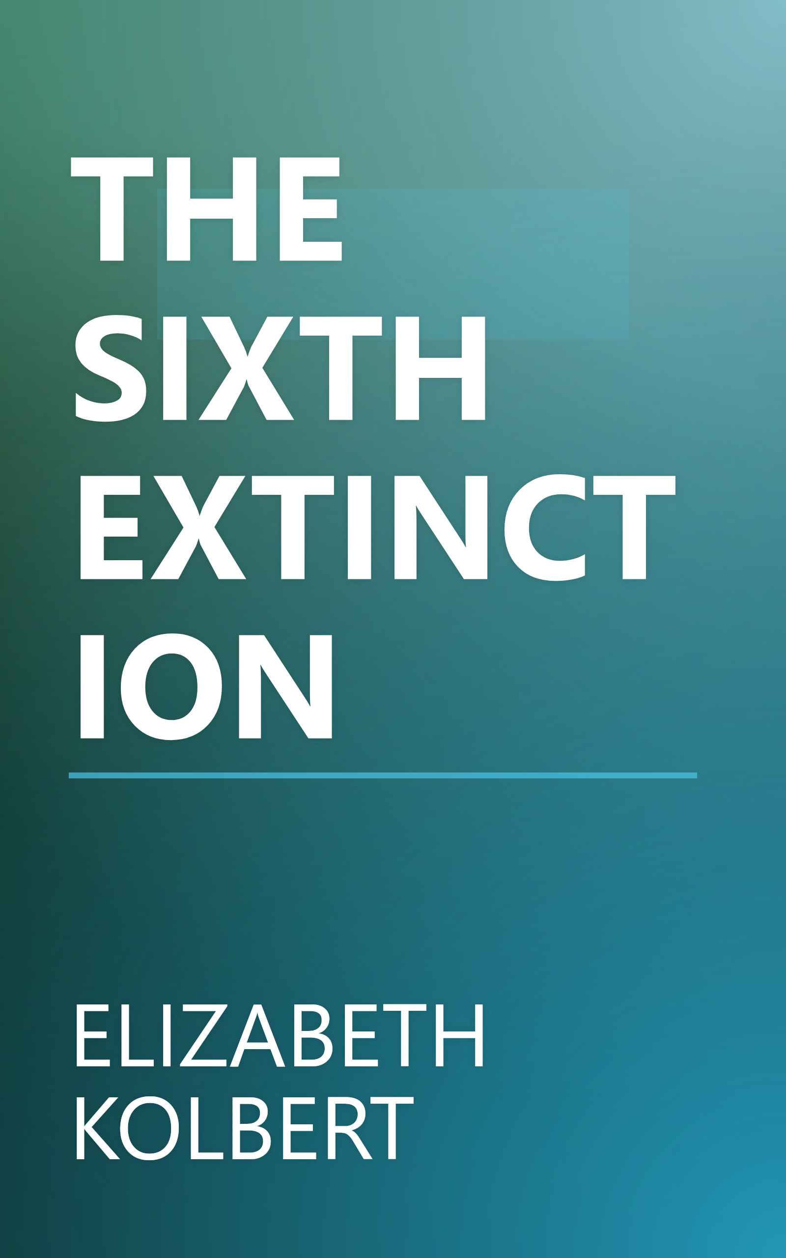 THE SIXTH EXTINCTION book cover