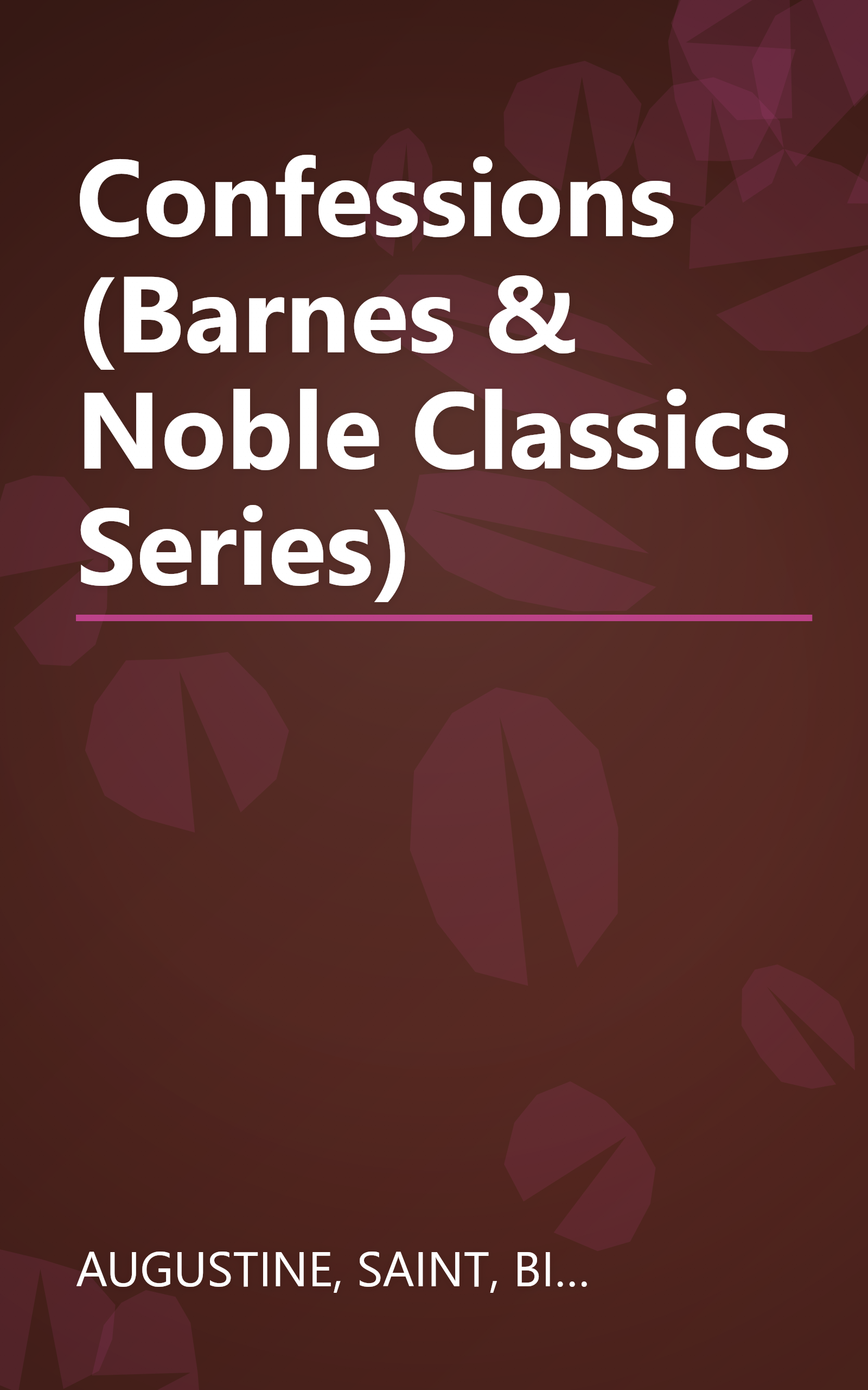 Confessions (Barnes & Noble Classics Series) book cover