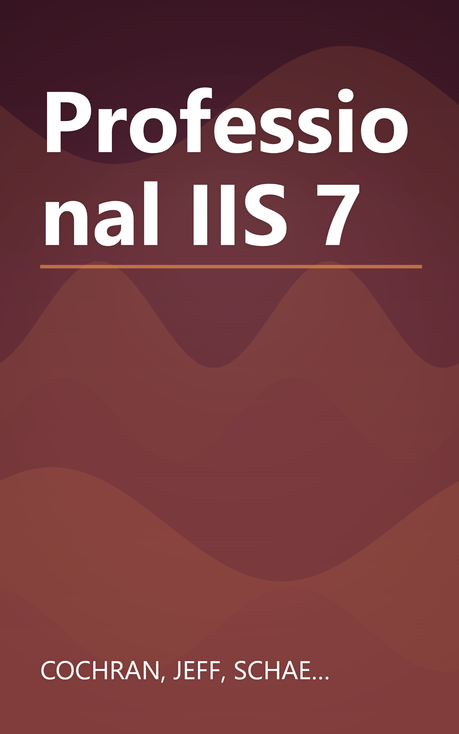 Professional IIS 7 book cover