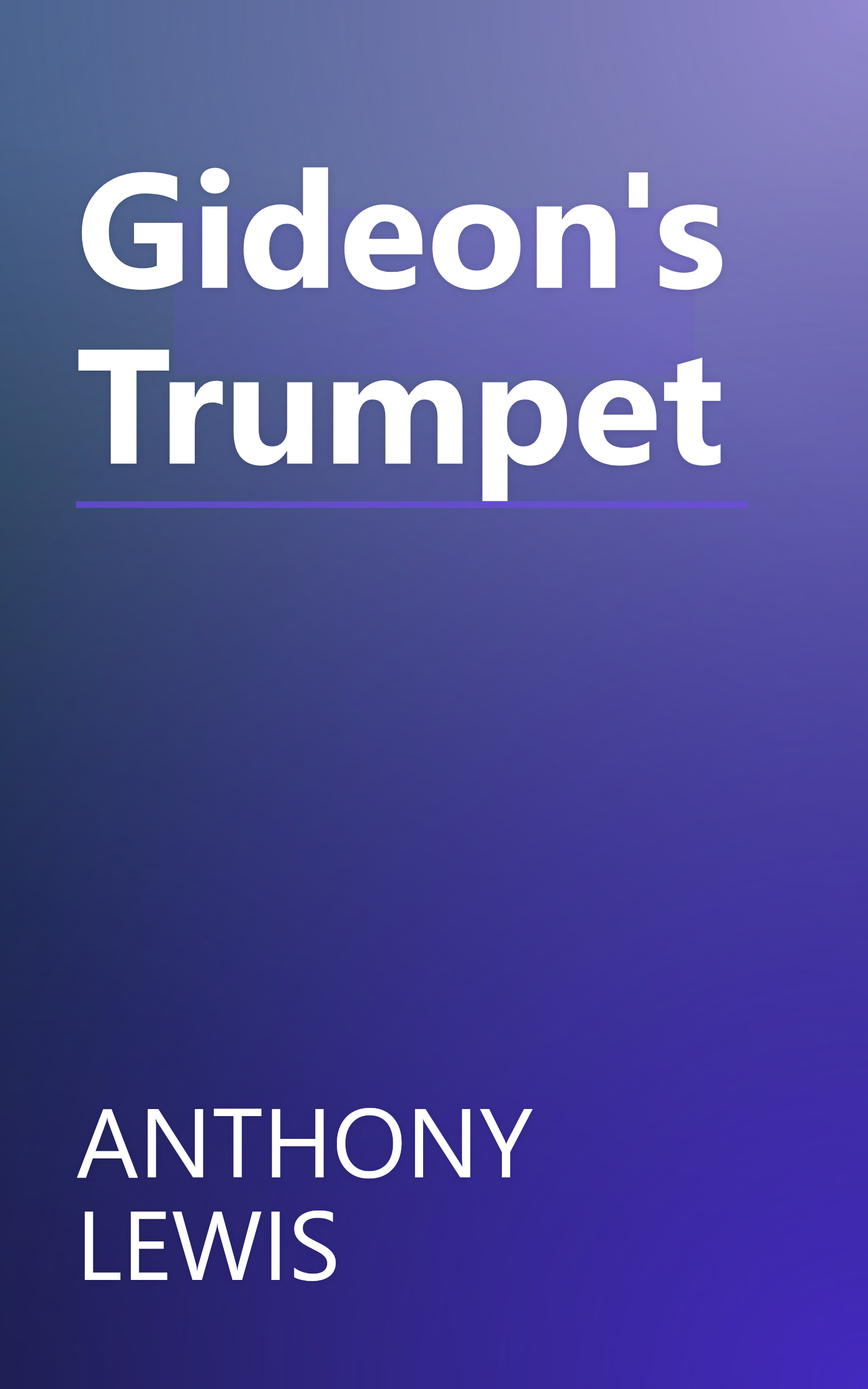 Gideon's Trumpet book cover
