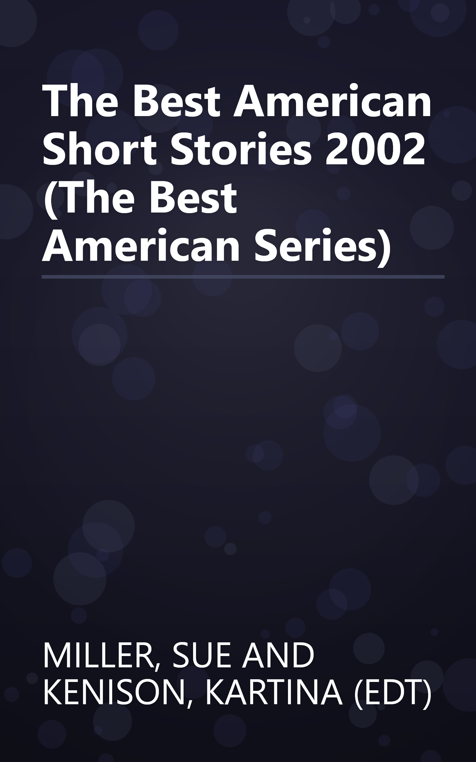 The Best American Short Stories 2002 (The Best American Series) book cover