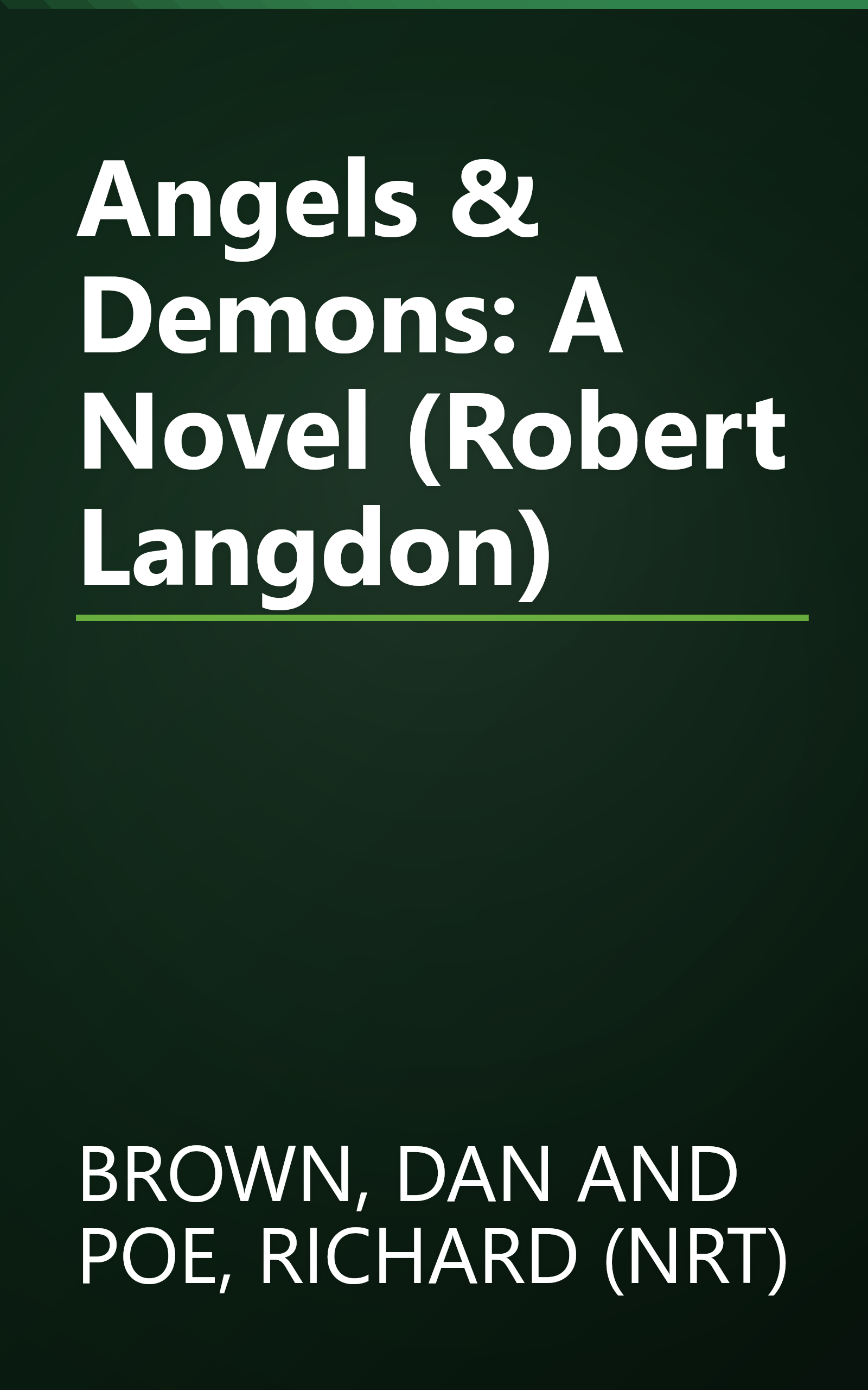 Angels & Demons: A Novel (Robert Langdon) book cover